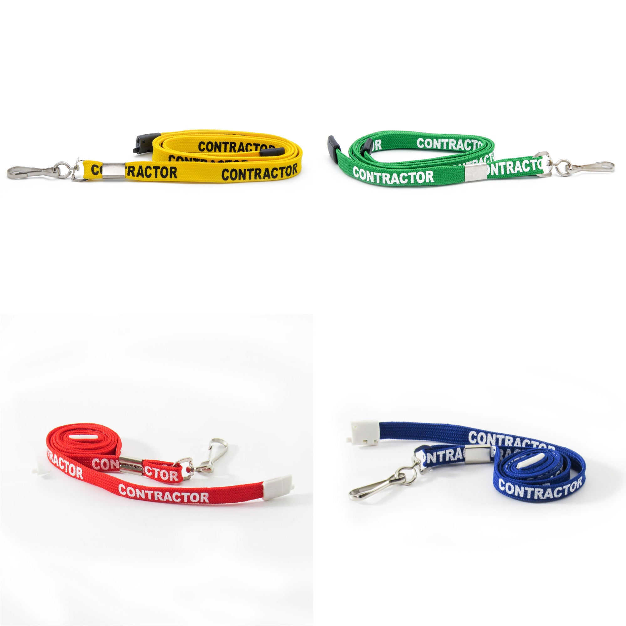 Coloured Lanyard Printed with Contractor (Packs of 10) | SG World