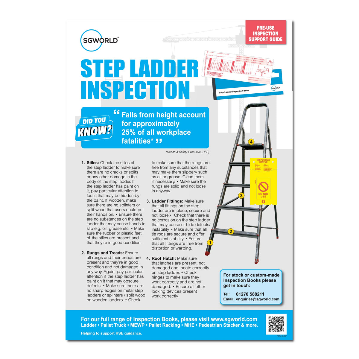 Step-Ladder Inspection Poster — SG World