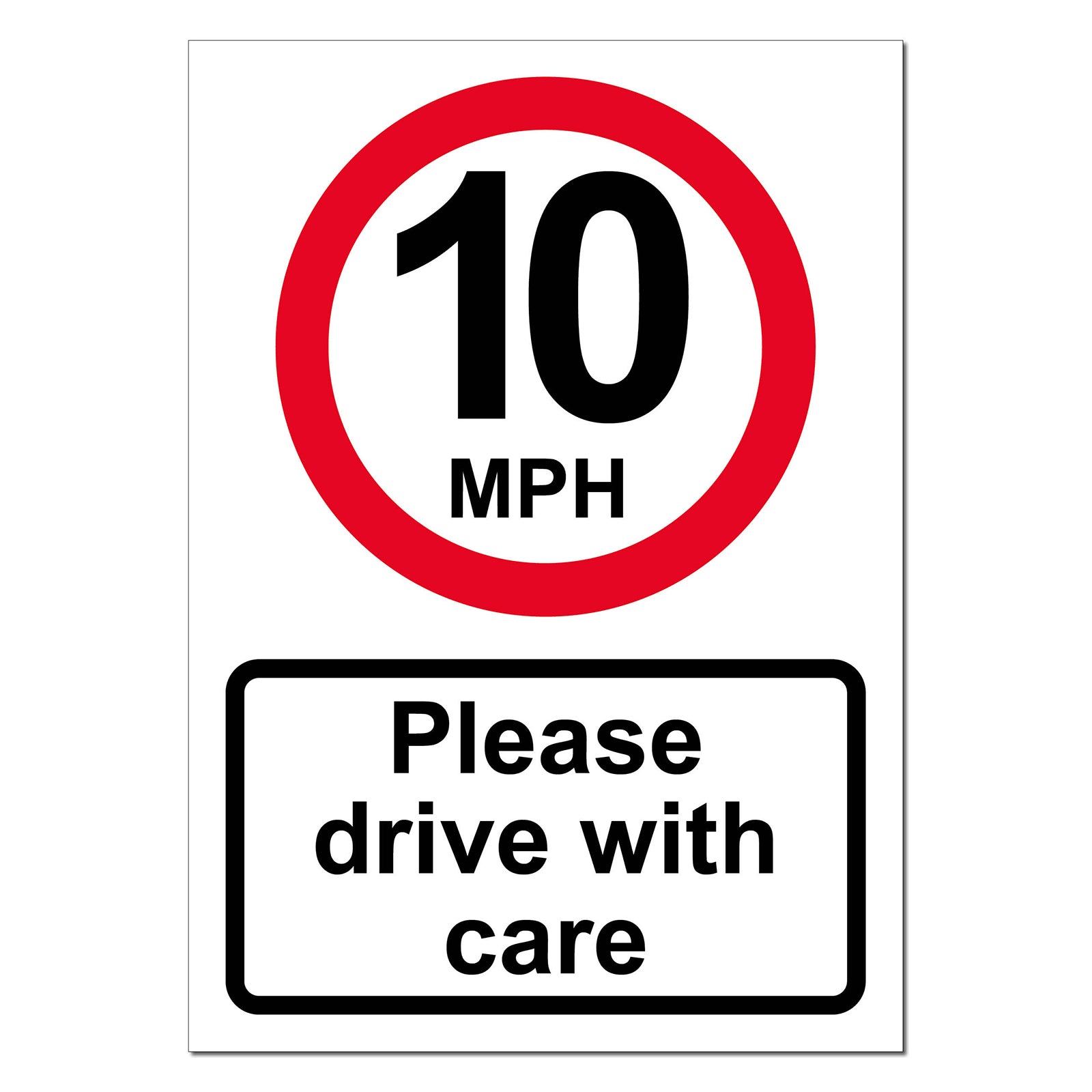 10 MPH Awareness Safety Sign | SG World