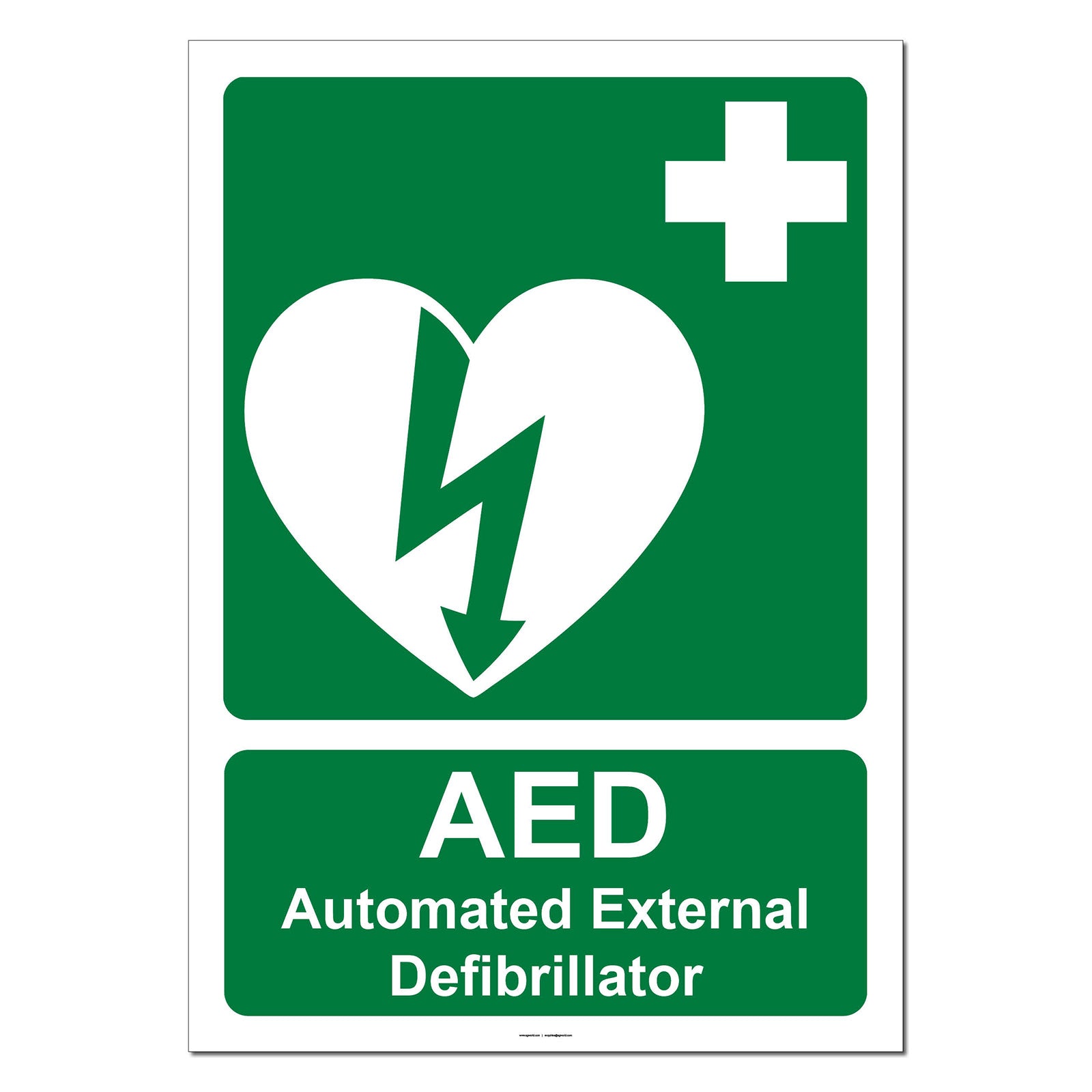 AED Automated External Defibrillator Safety Sign | SG World