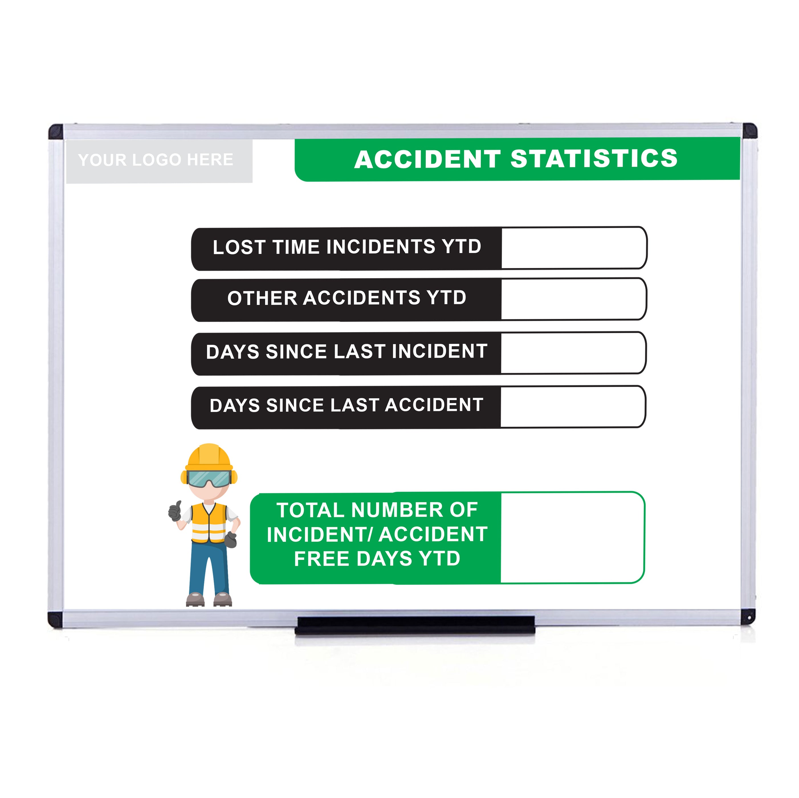 Accident / Incident Dry Erase Safety Noticeboard | SG World