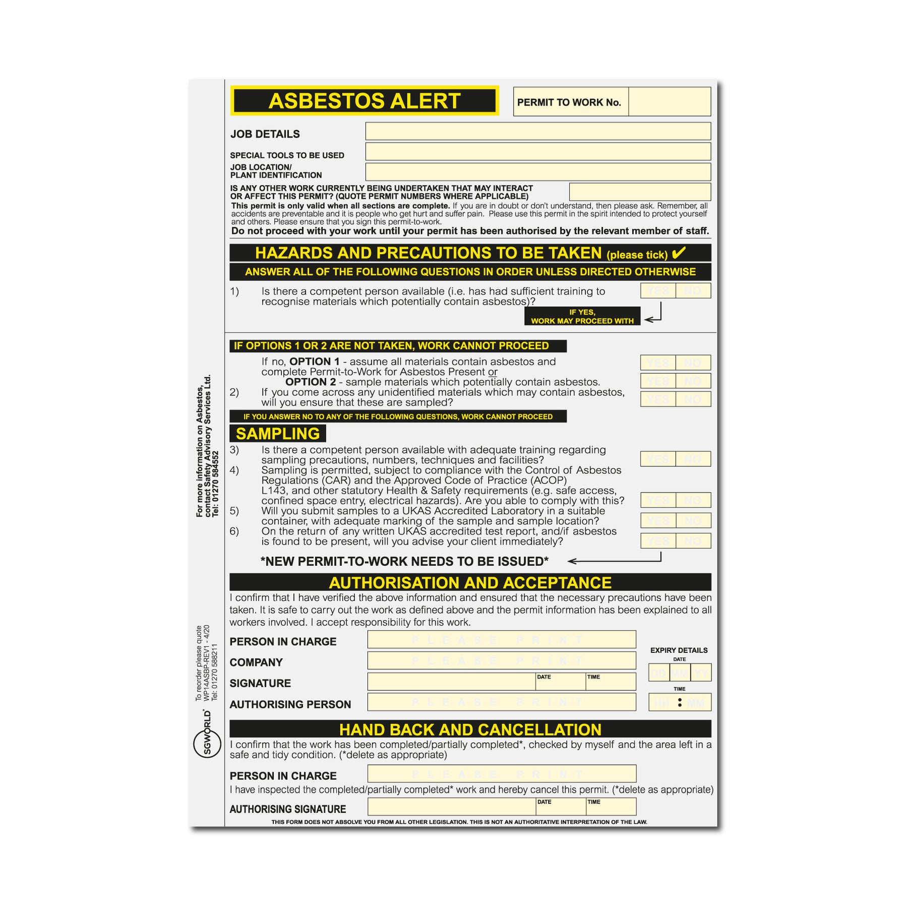 Permits to Work | SG World | SG World