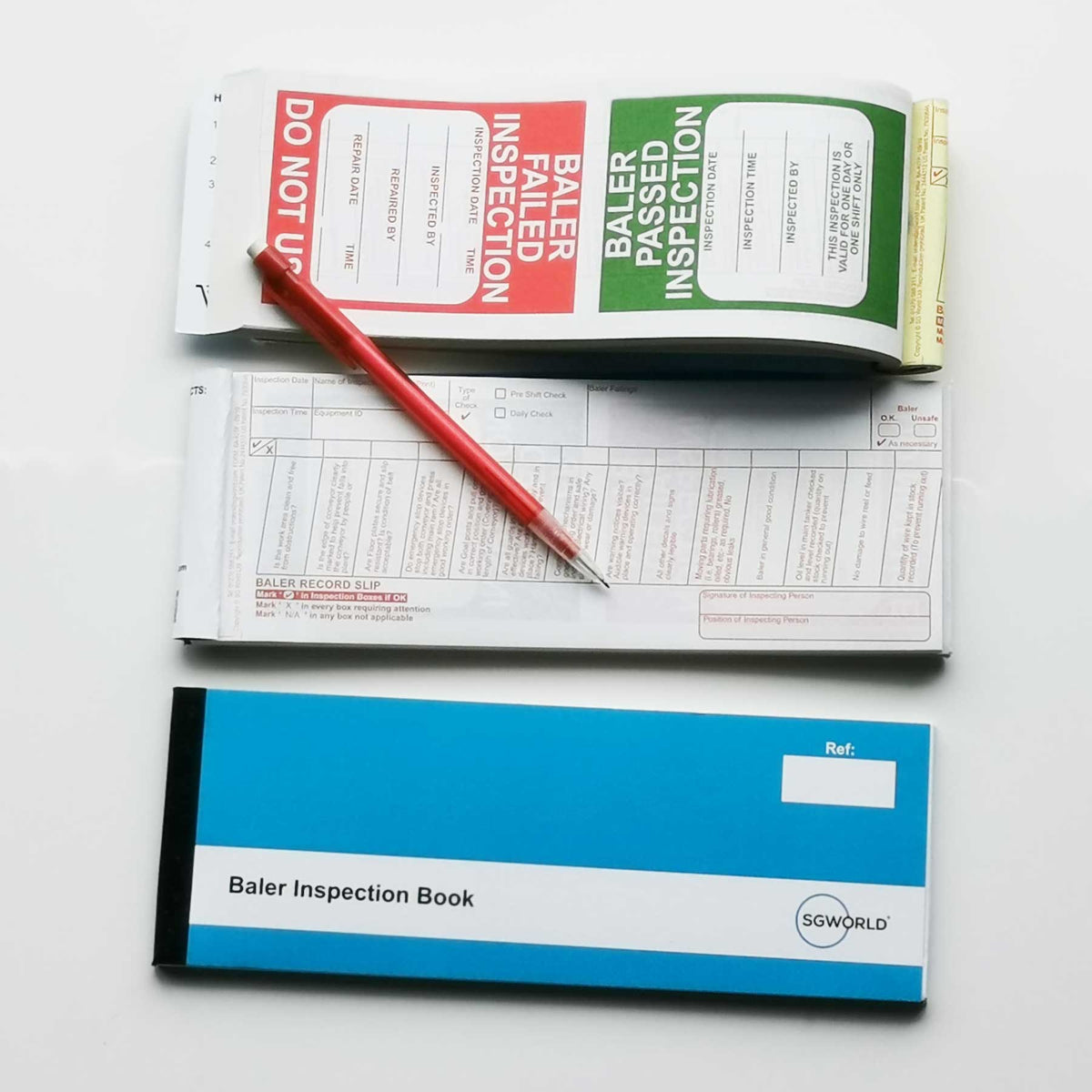 Baler Pre-Use/Daily Inspection Checklist (pad of 30) — SG World