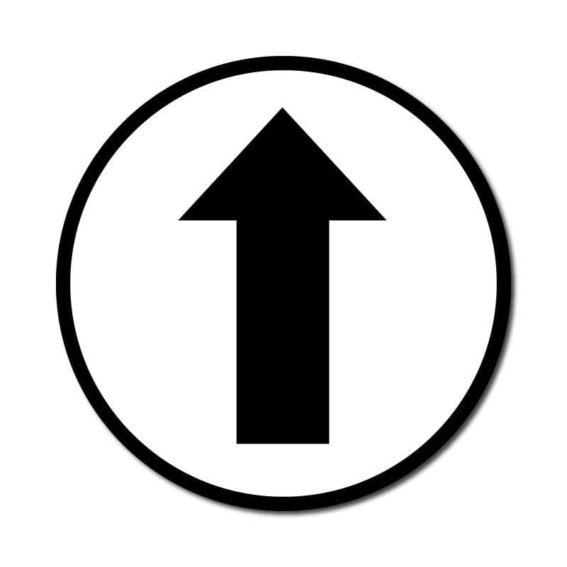 Arrow, Vinyl Circular Sticker, 10 pack – 105mm and 300mm, Various Colo ...