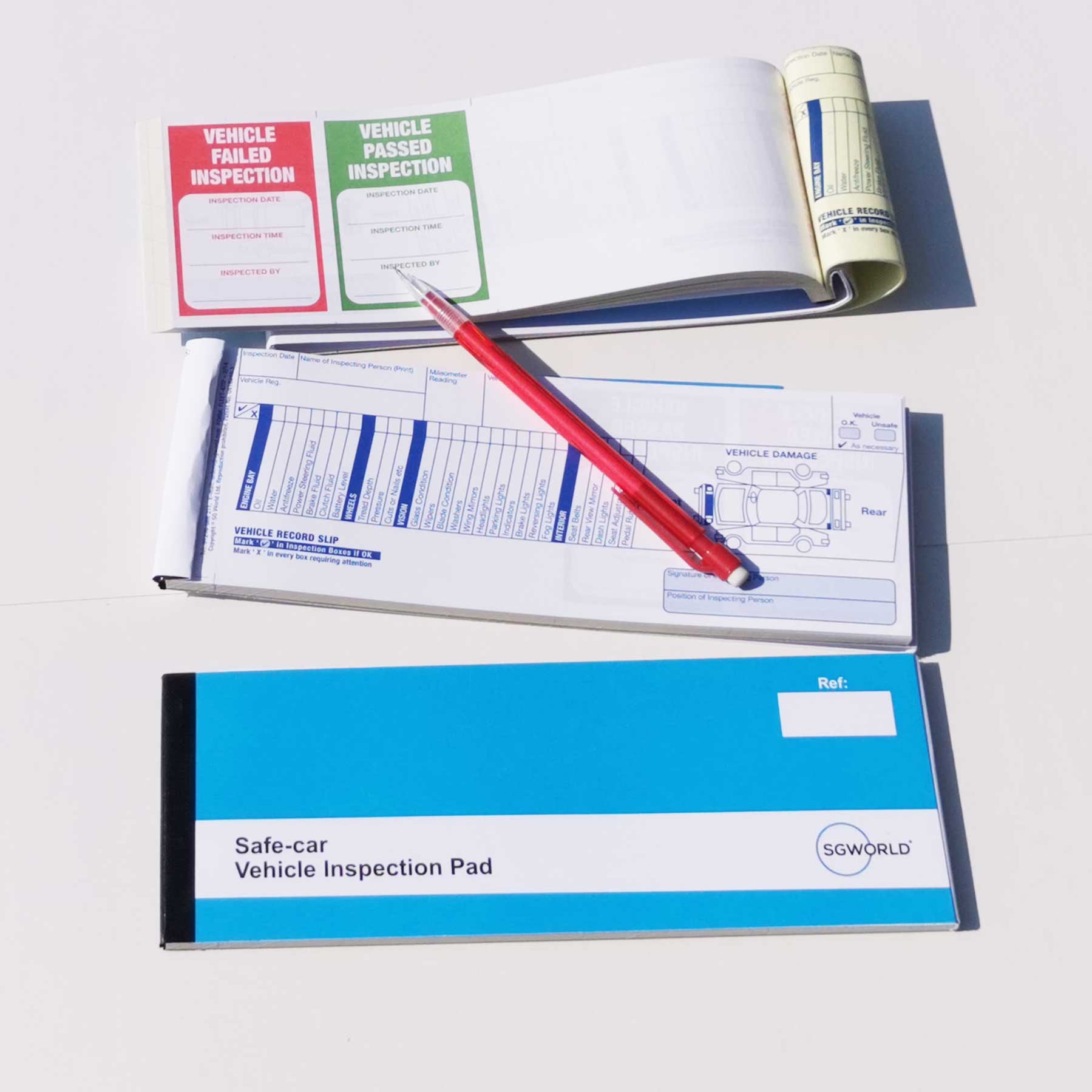 Fleet Vehicle Pre-Use Visual Inspection Checklist (Pad of 30) — SG World