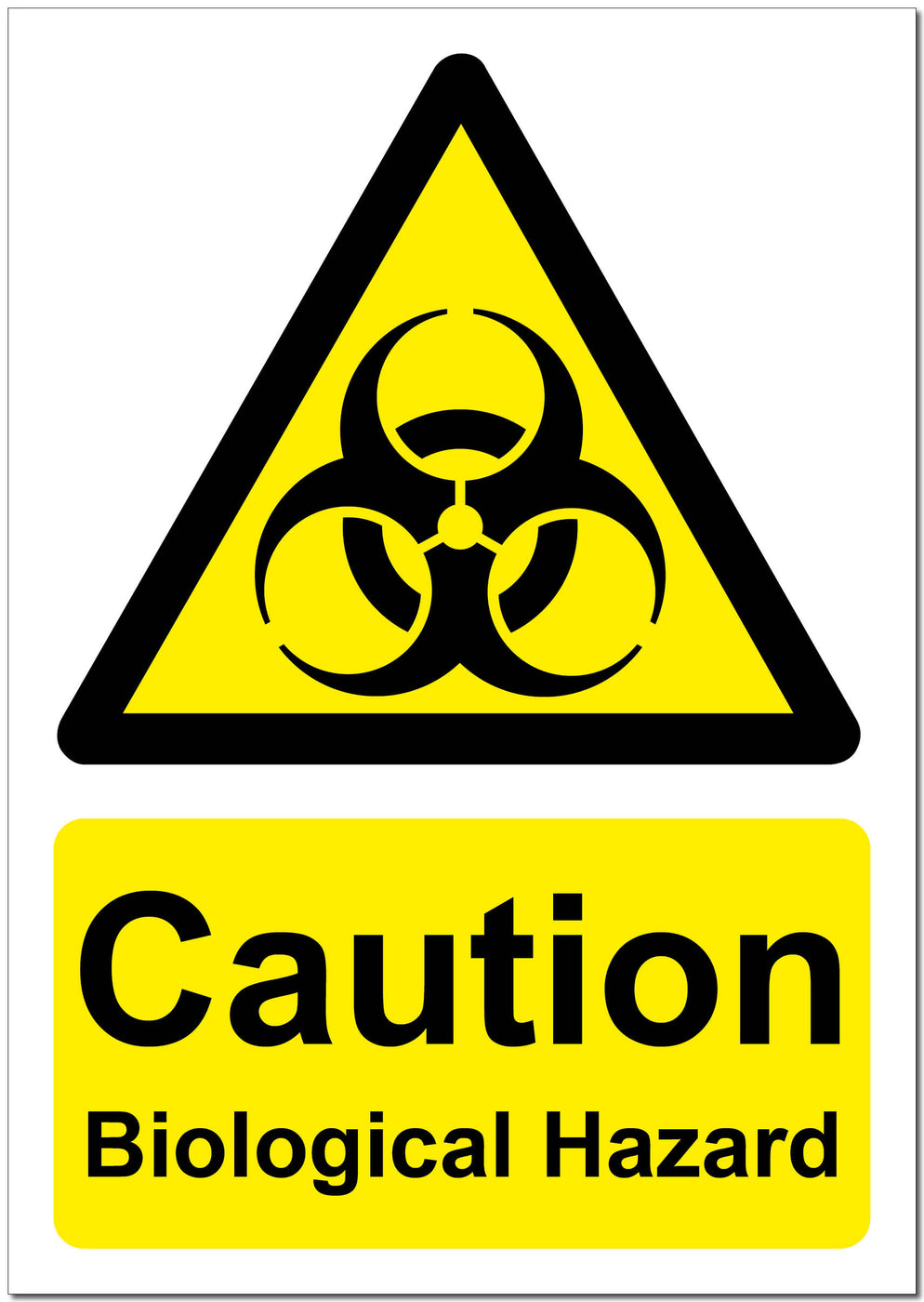 Caution Biological Hazard Safety Sign | SG World