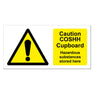 Caution COSHH Cupboard Safety Sign | SG World