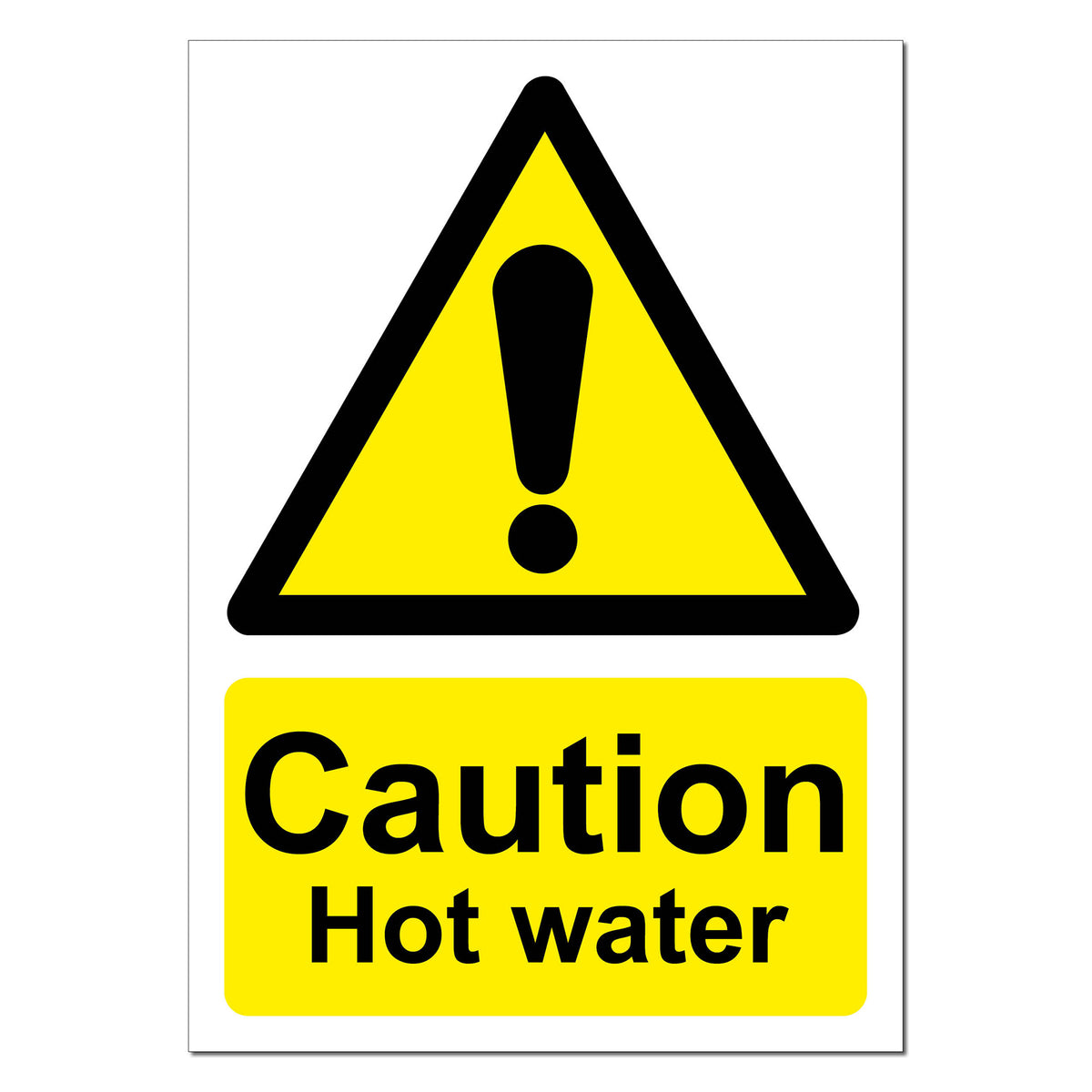Caution Hot Water Safety Sign — SG World