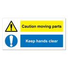 Caution Moving Parts, Keep Hands Clear Safety Sign | SG World