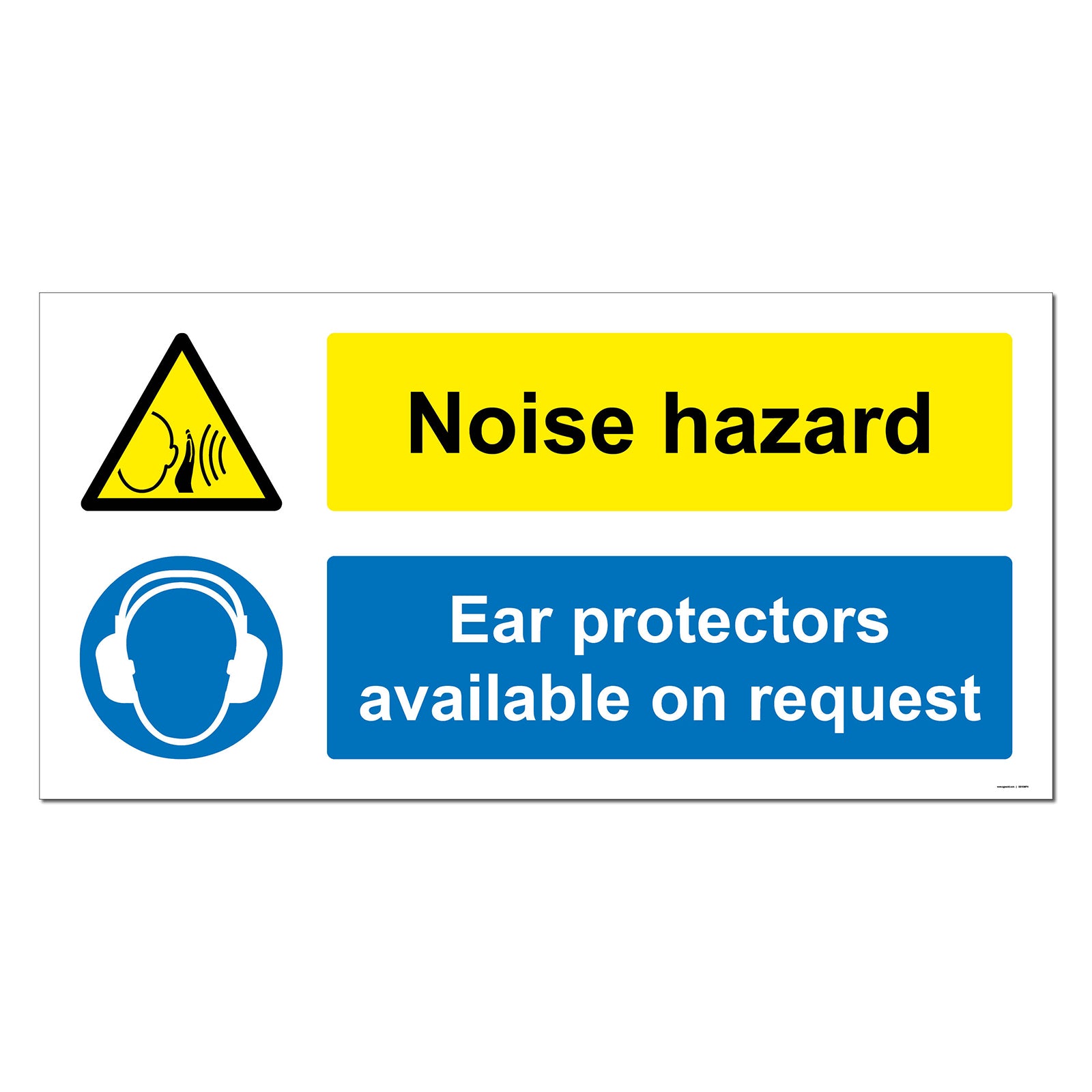 Noise Hazard Sign Warning Sign High Noise Levels Wear Earmuffs Vector