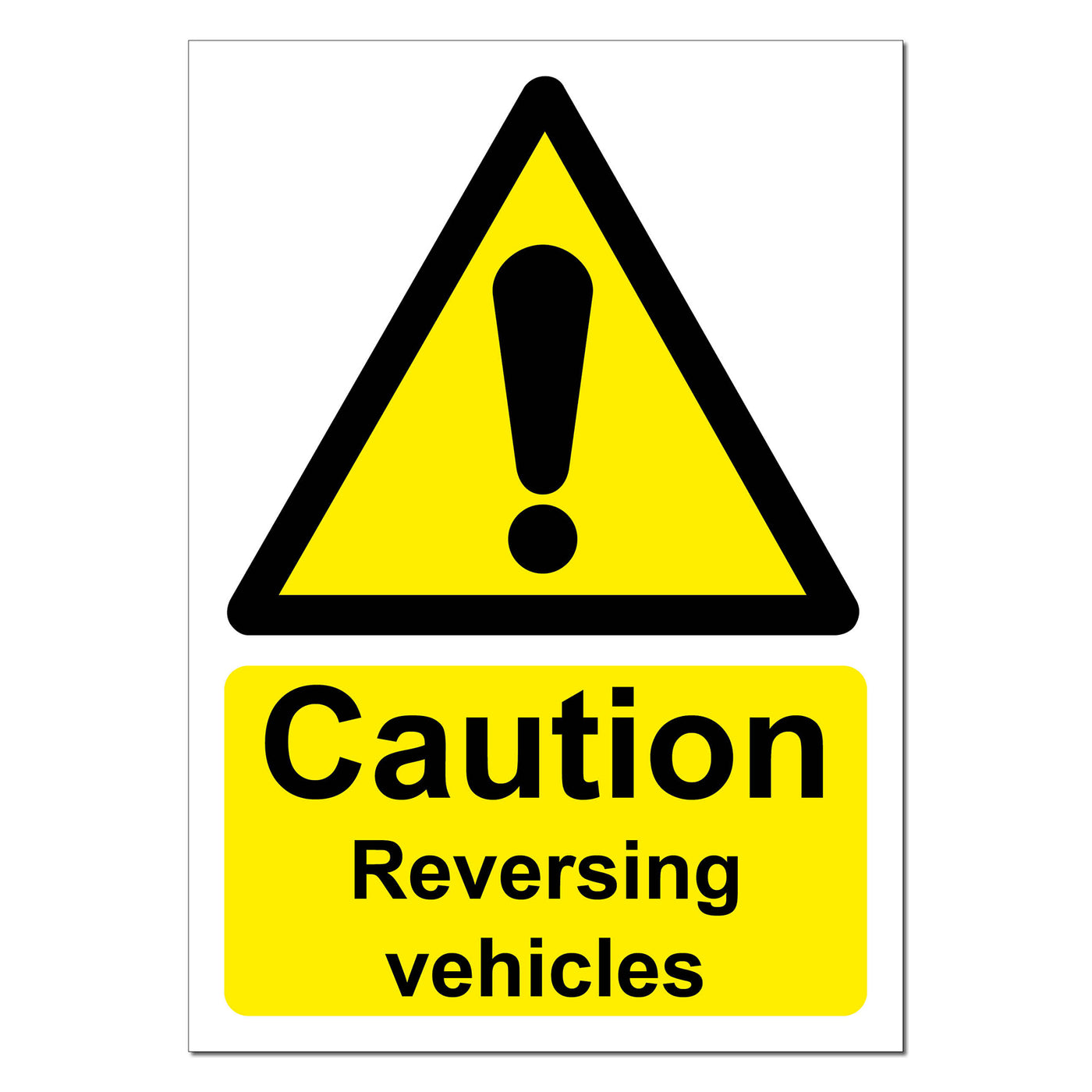 Caution Reversing Vehicles Safety Sign | SG World