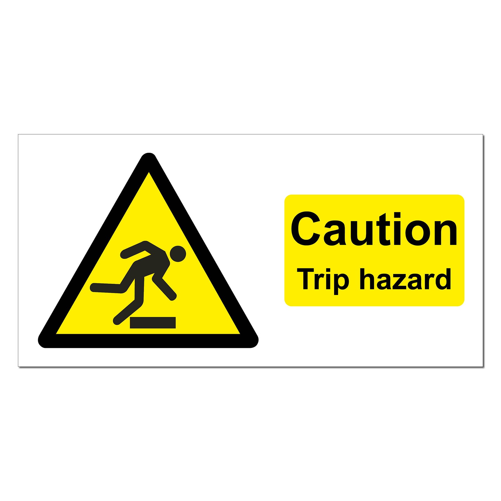 Caution Trip Hazard Safety Sign | 1000mm (W) x 500mm (H) / Foamex ...