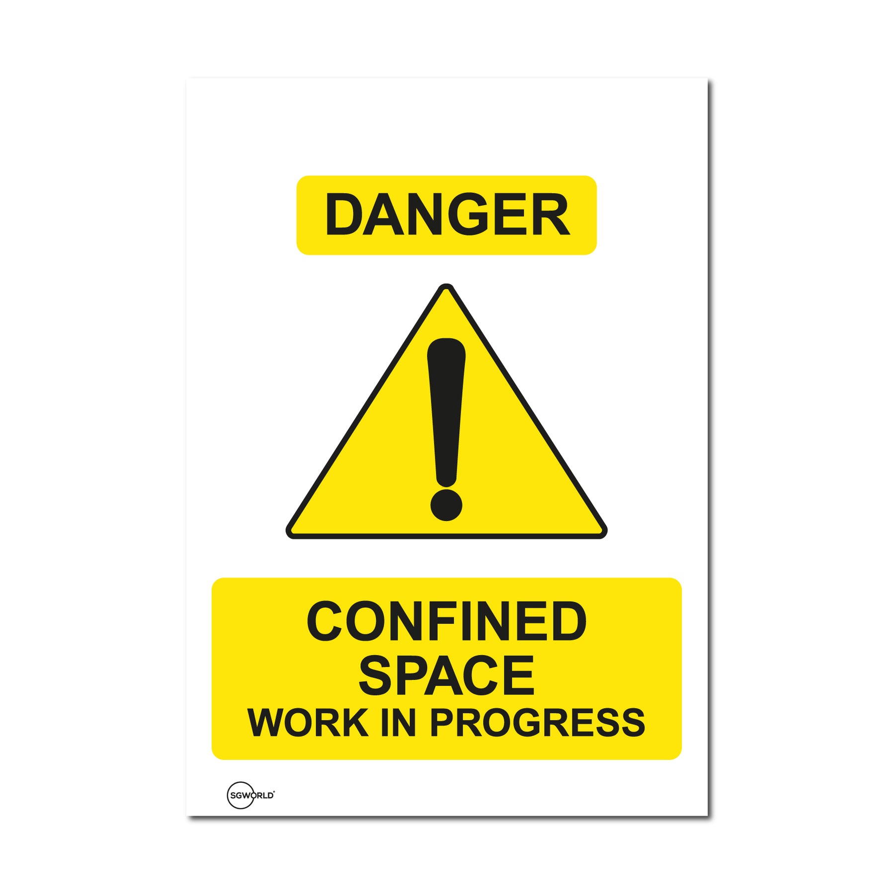 Confined Spaces Permit to Work (Packs of 5) | SG World