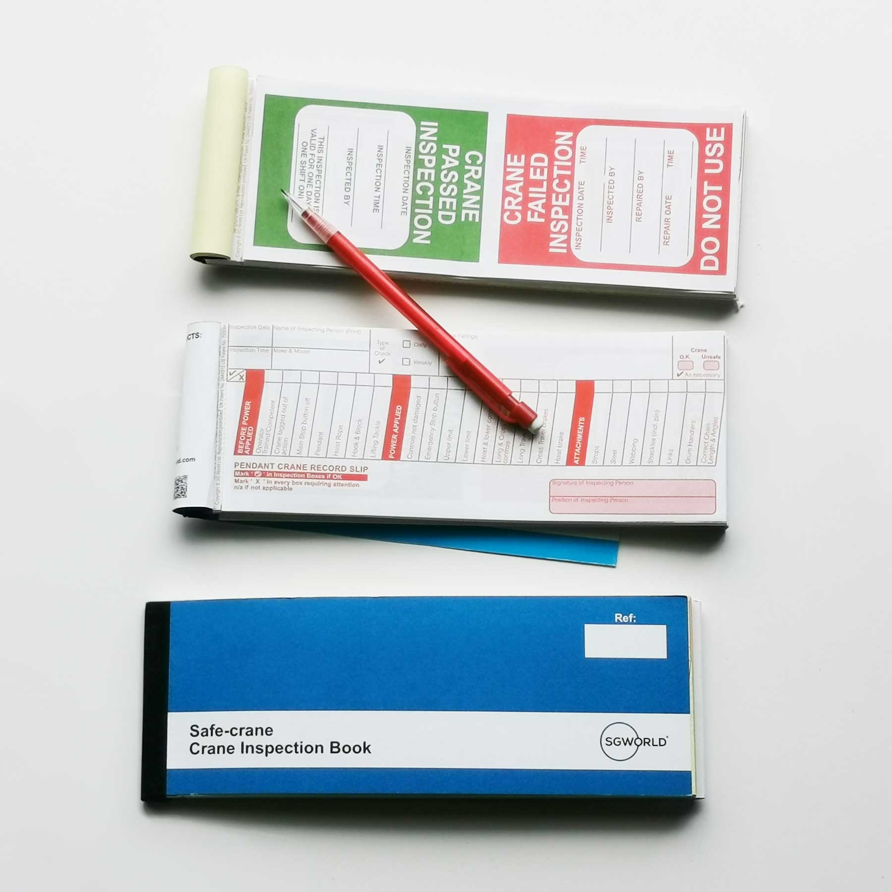 Crane Pre-Use Visual Inspection Checklist (Pad of 30) | SG World