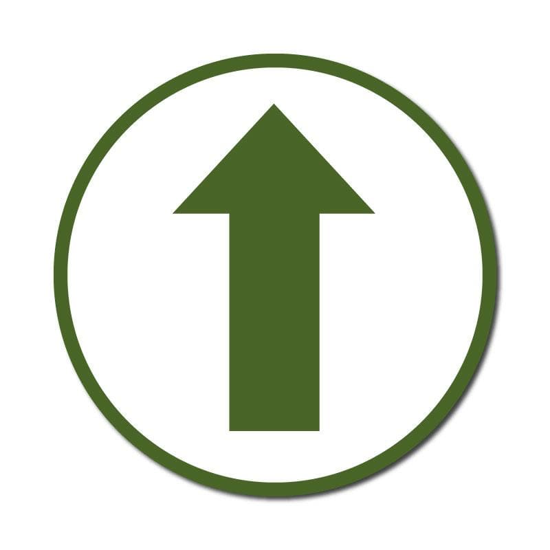 Arrow, Vinyl Circular Sticker, 10 pack – 105mm and 300mm, Various Colo ...