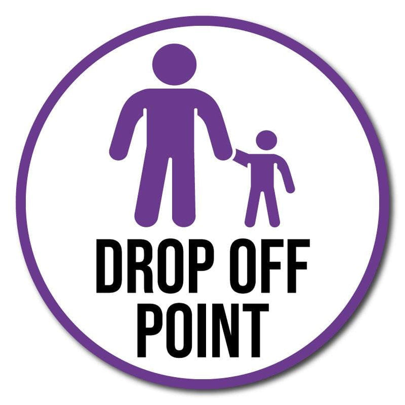Durable and Removable School Drop Off Point Floor Sticker | SG World