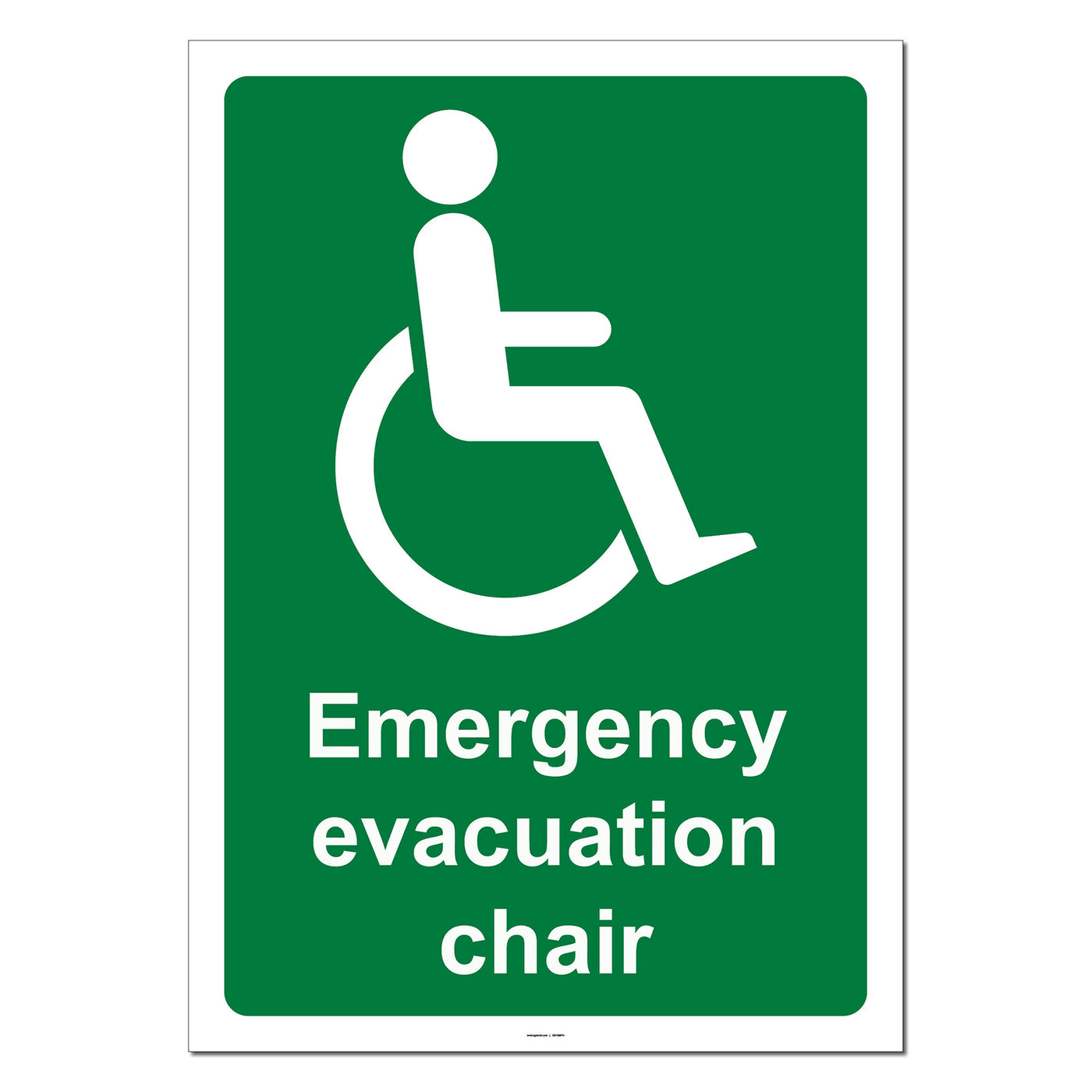Emergency Evacuation Chair Safety Sign | SG World