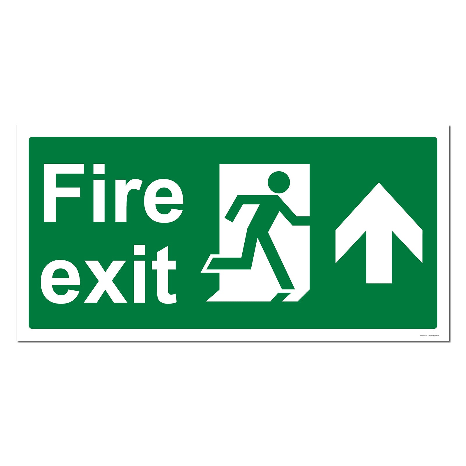 Fire Exit, Man and Arrow, Up Safety Sign | SG World