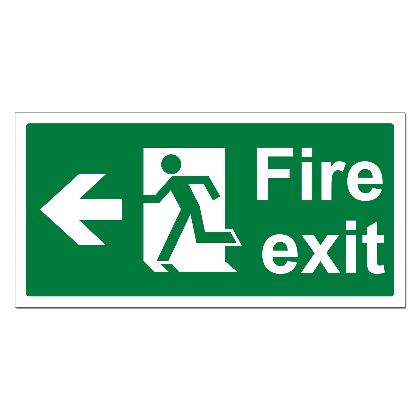 Fire Exit, Man and Arrow, Left Safety Sign | SG World