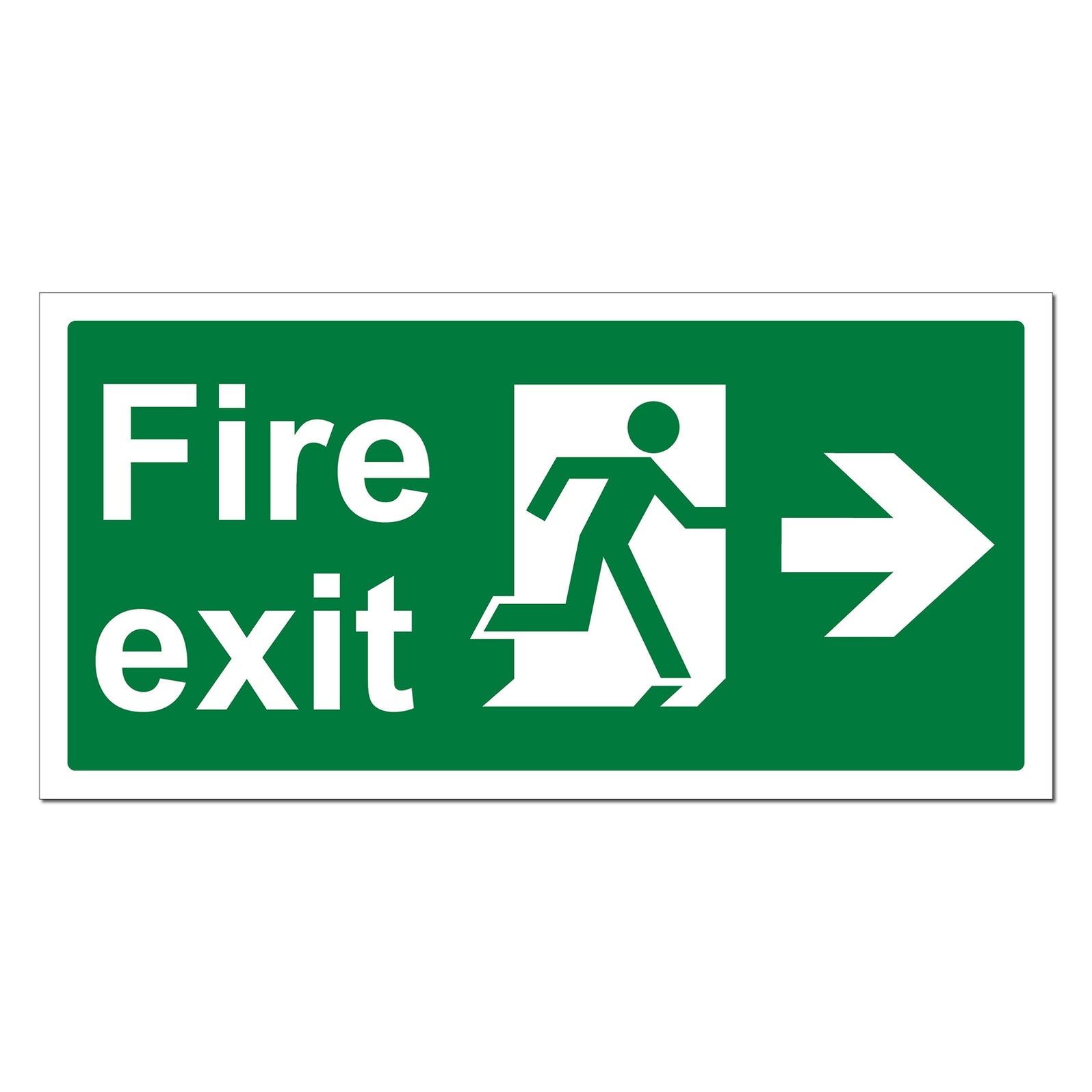 Fire Exit, Man and Arrow, Right Safety Sign | SG World