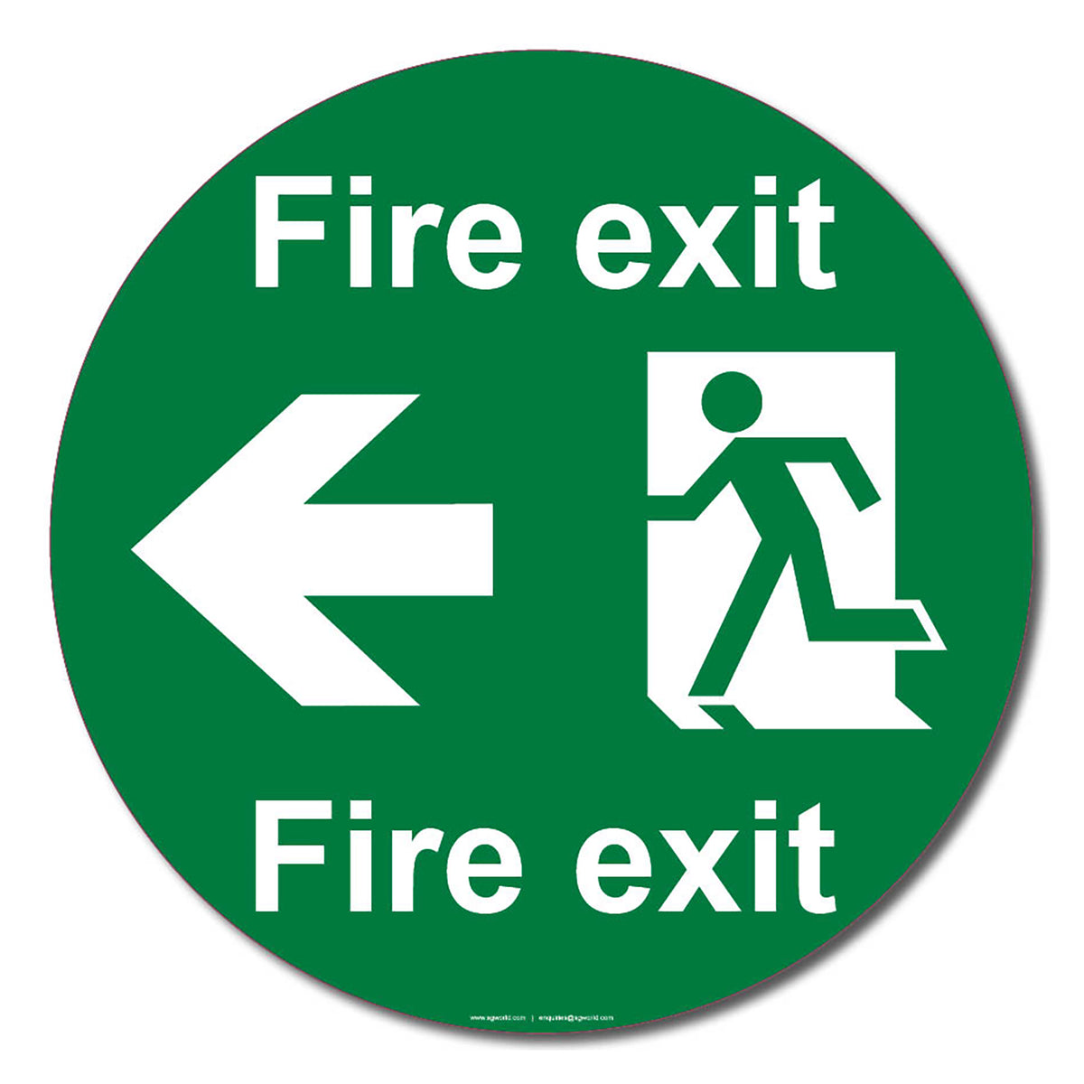 Fire Exit Left Arrow Floor Safety Sign — SG World