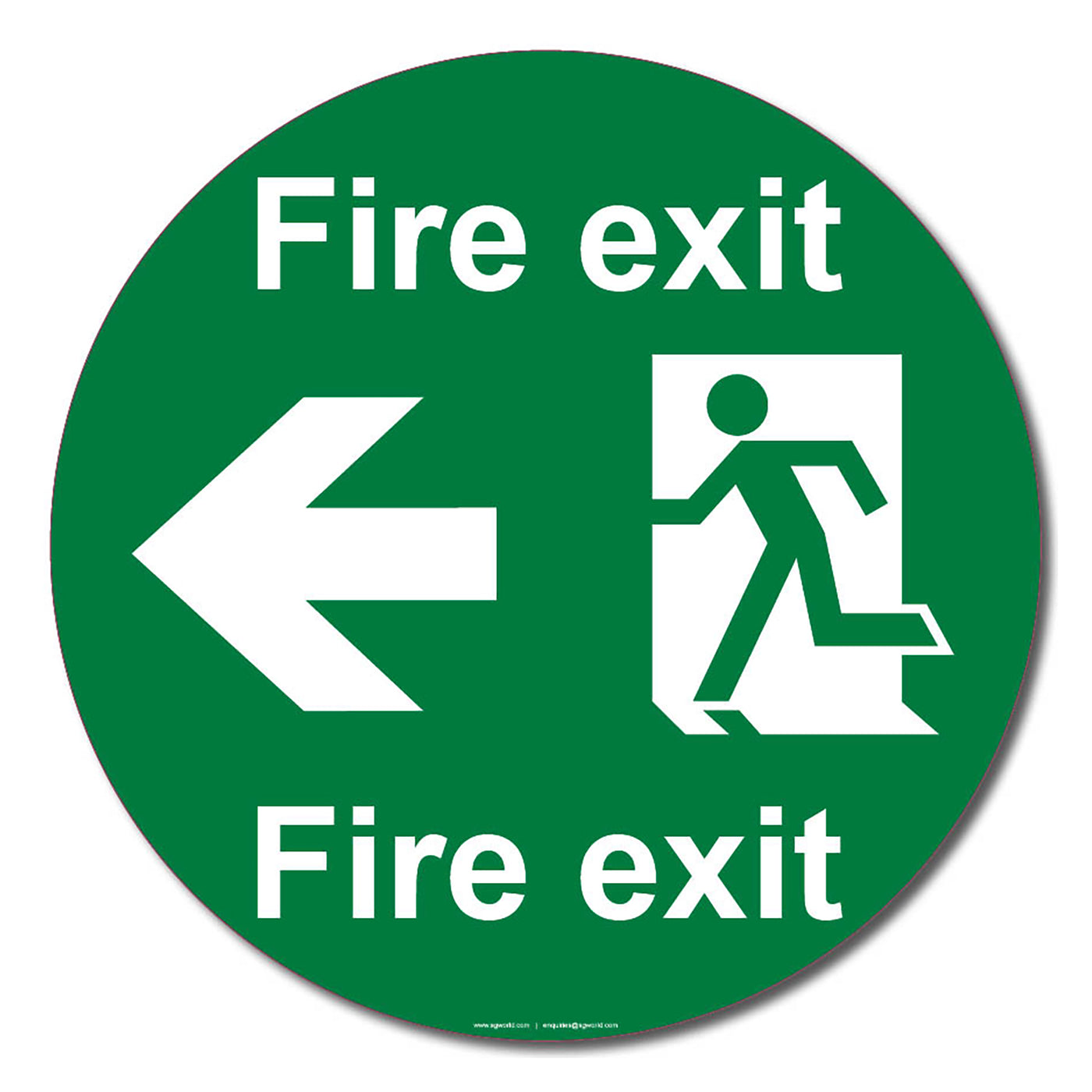 Fire Exit Left Arrow Floor Safety Sign | SG World