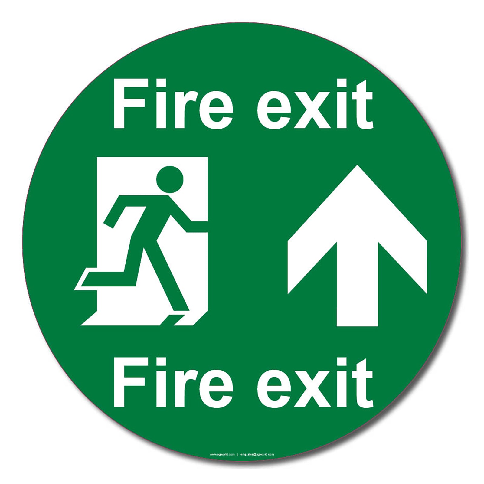 Fire Exit Up Arrow Floor Safety Sign | SG World