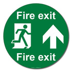 Fire Exit Up Arrow Floor Safety Sign | SG World