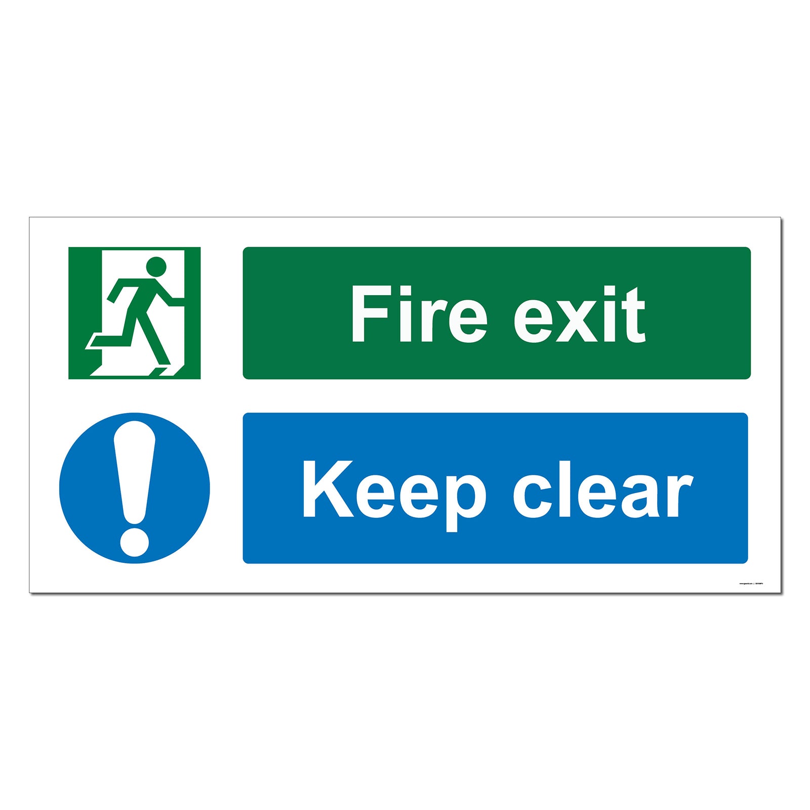 Fire Exit Keep Clear Safety Sign | SG World
