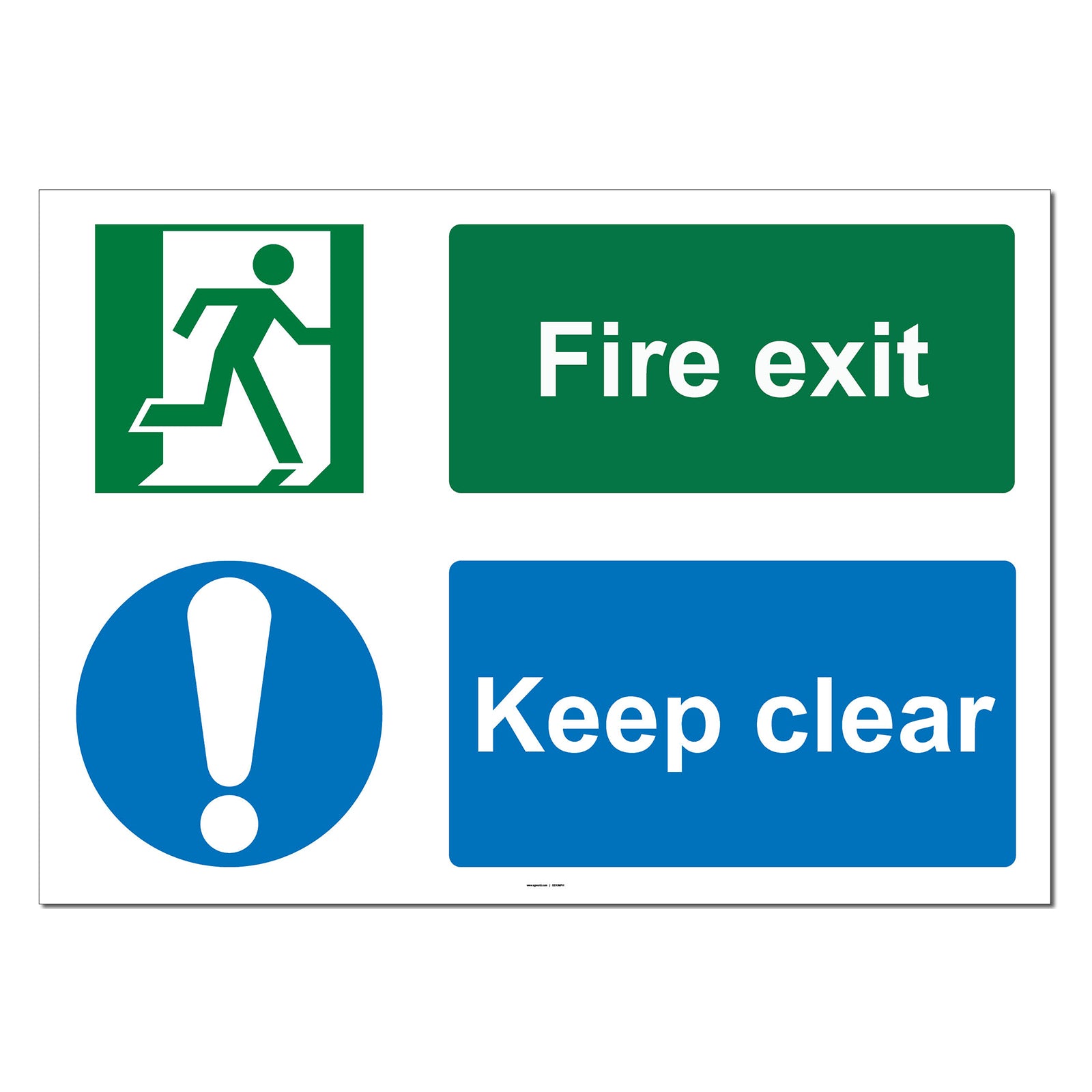 Fire Exit Keep Clear Safety Sign | SG World