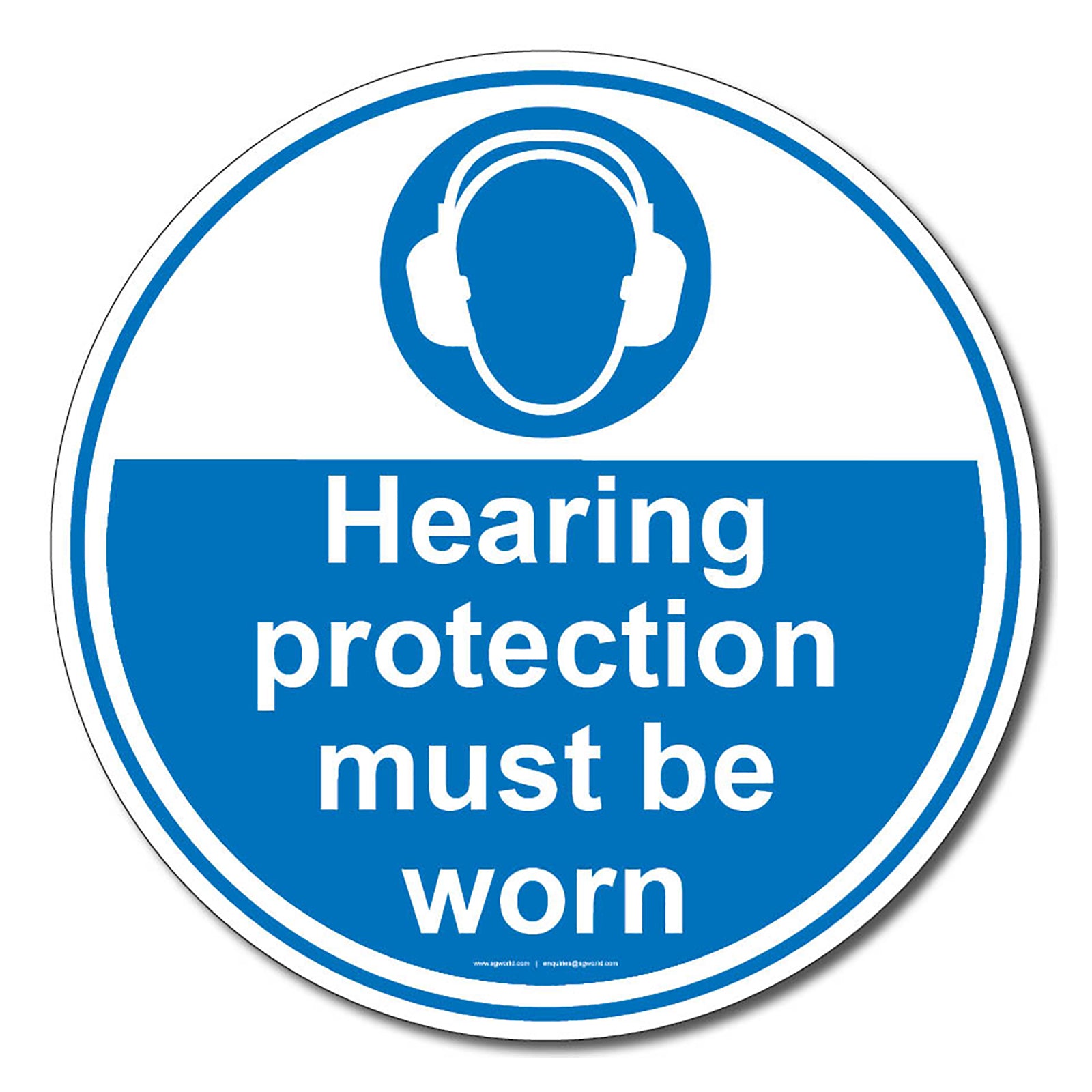 Hearing Protection Must Be Worn In This Area Floor Safety Sign | SG World