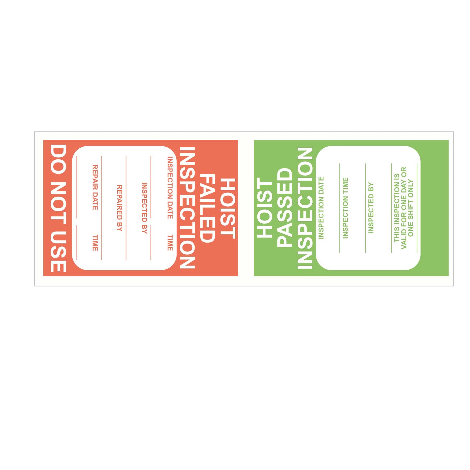 Hoist Pre-Use Visual Inspection Checklist (Pad of 30) | SG World