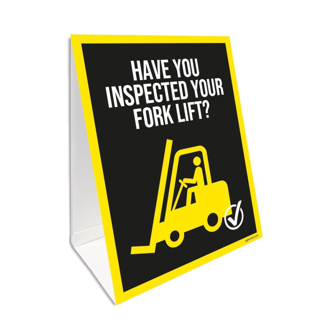 Fork Lift Inspection Reminder, A Board | SG World