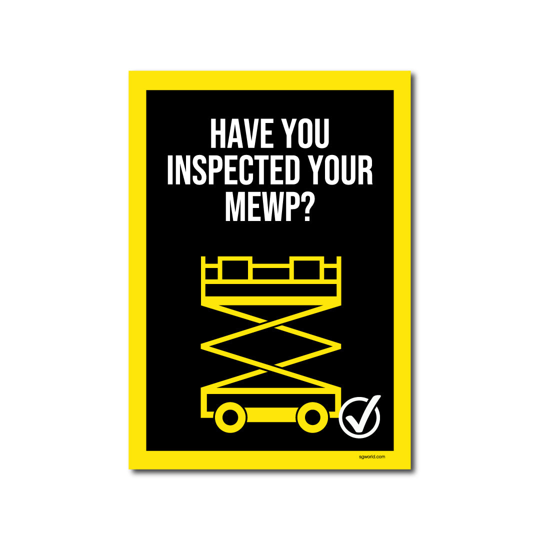 Have You Remembered to Inspect Your MEWP? Self-Adhesive Sticker - Pack ...