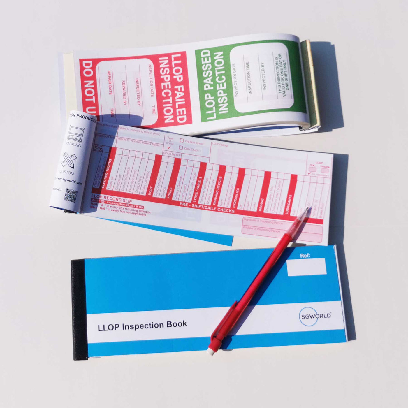 LLOP Pre-Use Visual Inspection Checklist (pad of 30) | SG World