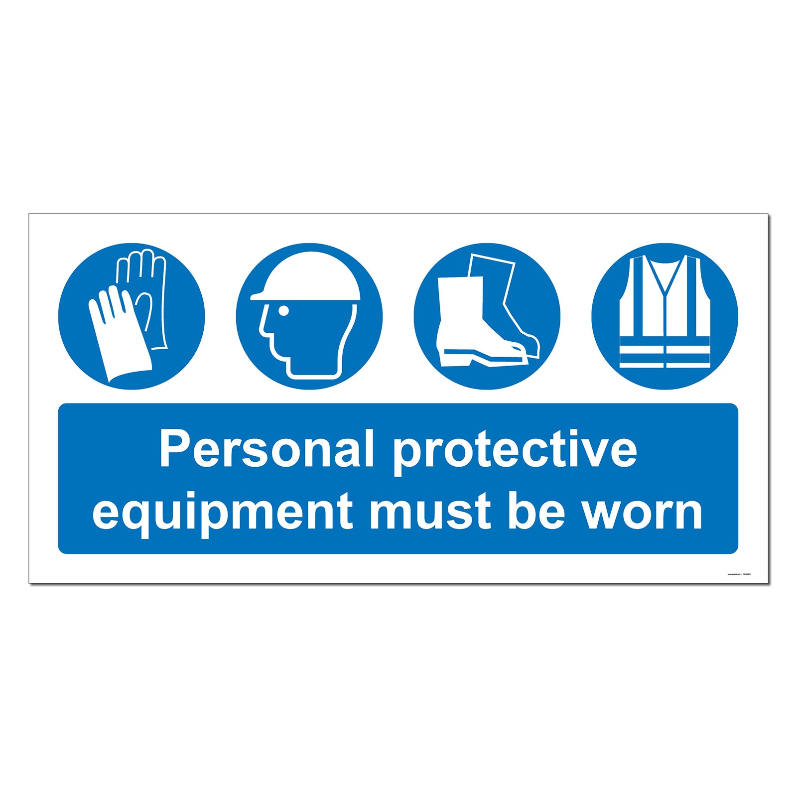 Multi PPE Safety Sign | 1000mm (W) x 500mm (H) / Correx® / No Fixings ...