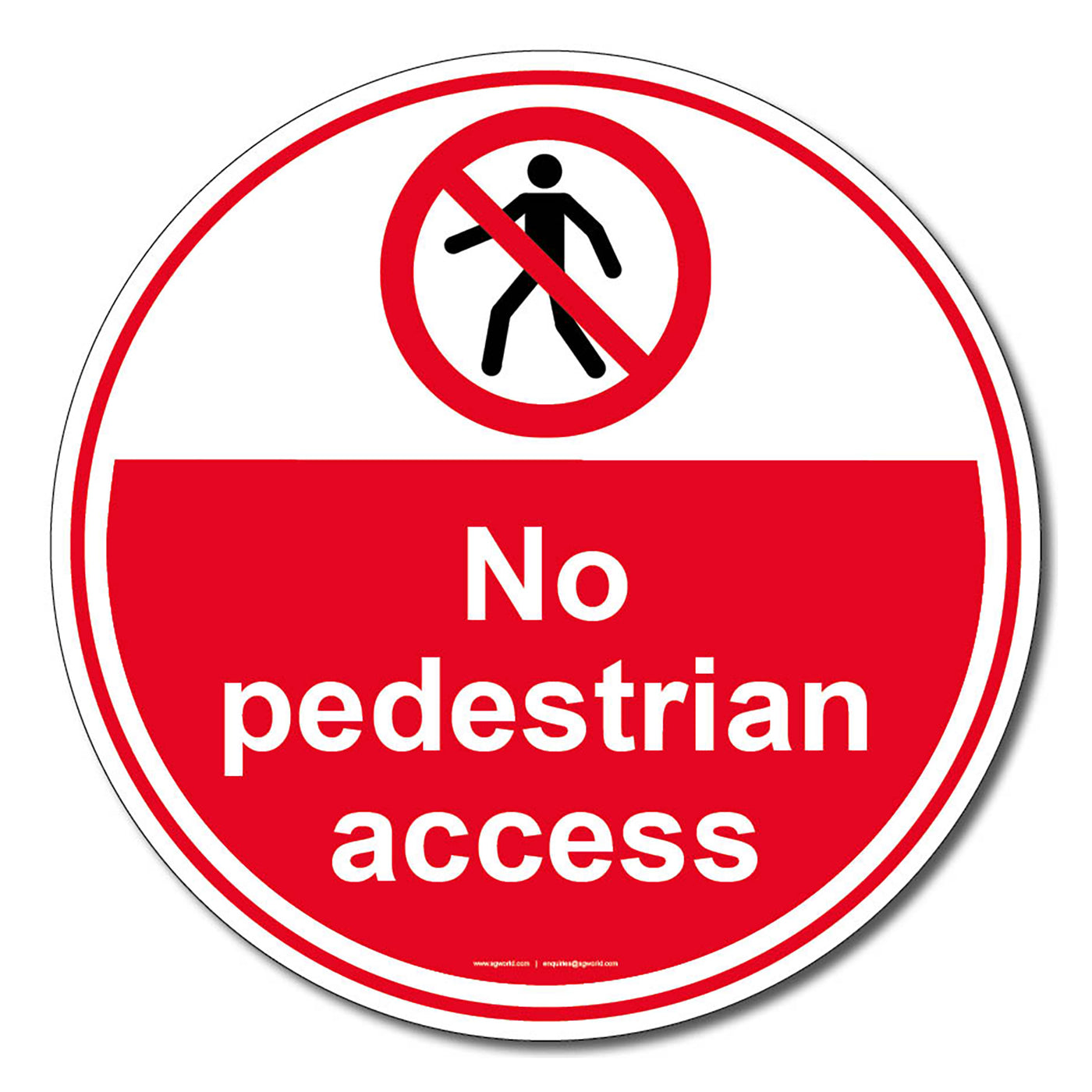 No Pedestrians Access Floor Safety Sign | SG World