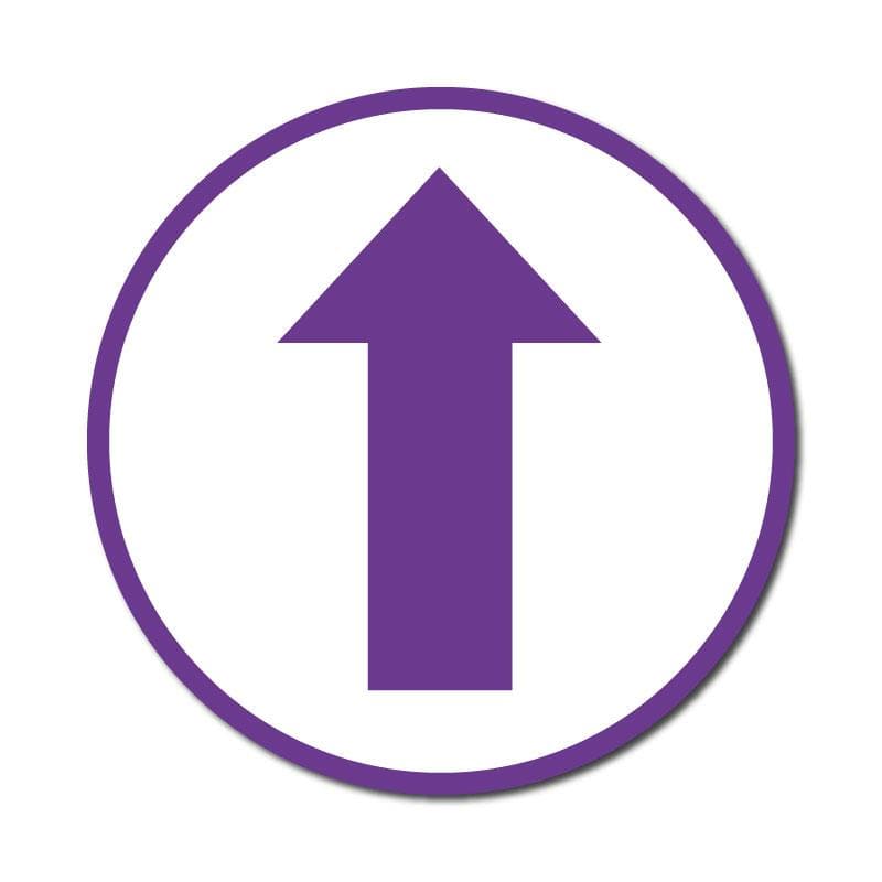 Arrow, Vinyl Circular Sticker, 10 pack – 105mm and 300mm, Various Colo ...