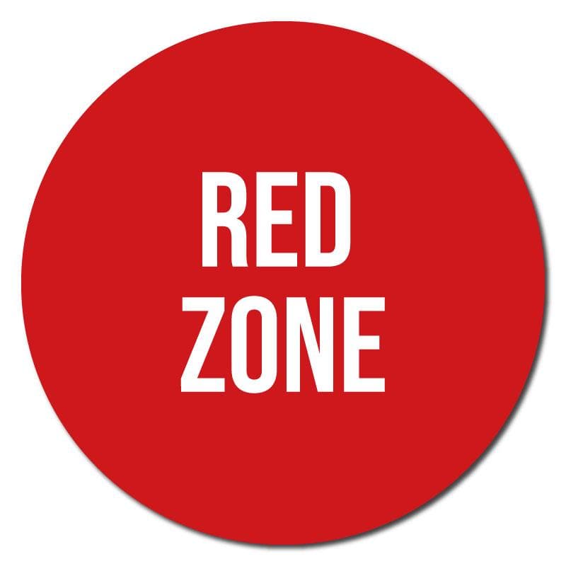 Zone Colours, Indoor Circle Floor Signage, 60cm Diameter | Red | SG World