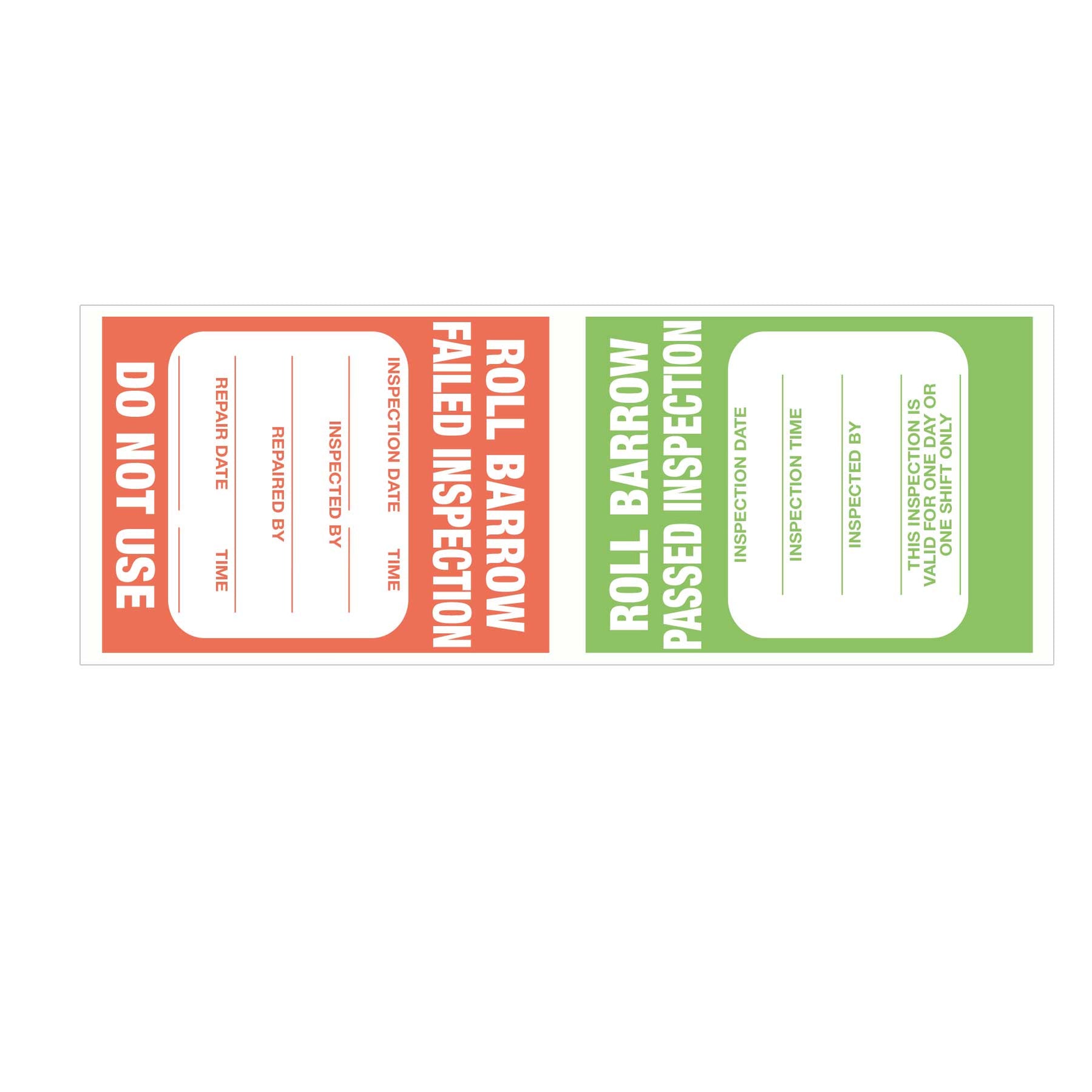 Roll Barrow Pre-Use Visual Inspection Checklist (Pad of 30) — SG World