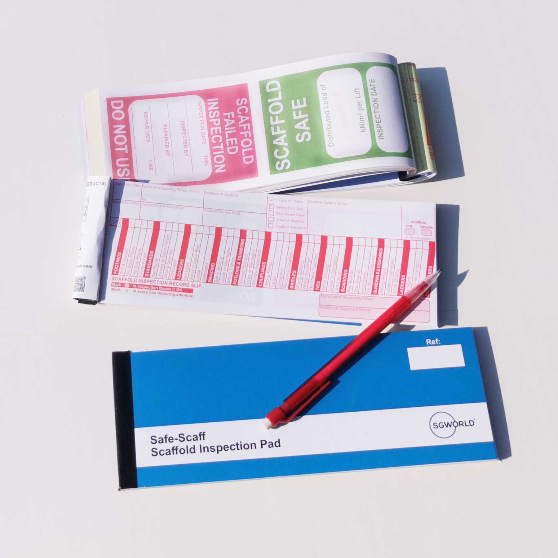 Scaffold Pre-Use Visual Inspection Checklist (Pad of 30) | SG World