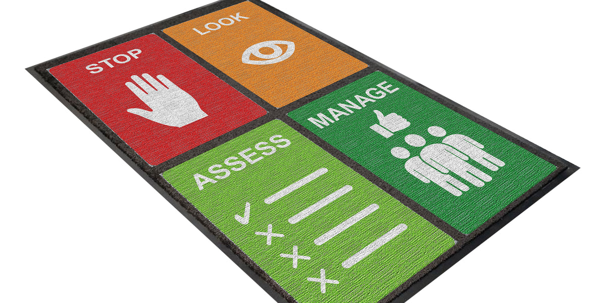Stop Look Assess Manage SLAM Safety Mat 850mm x 1200mm — SG World