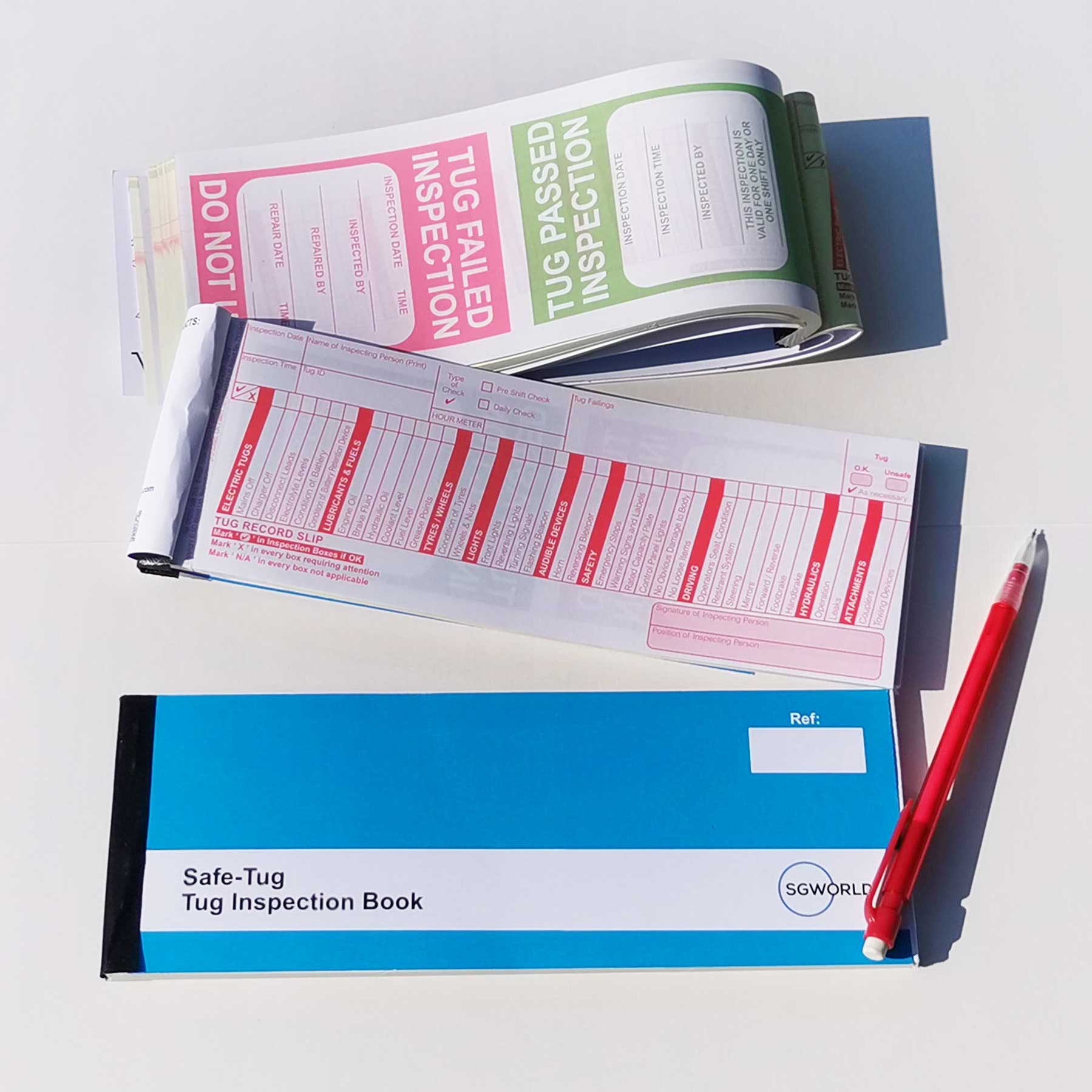 Tug Pre-Use Visual Inspection Checklist (pad of 30) | SG World