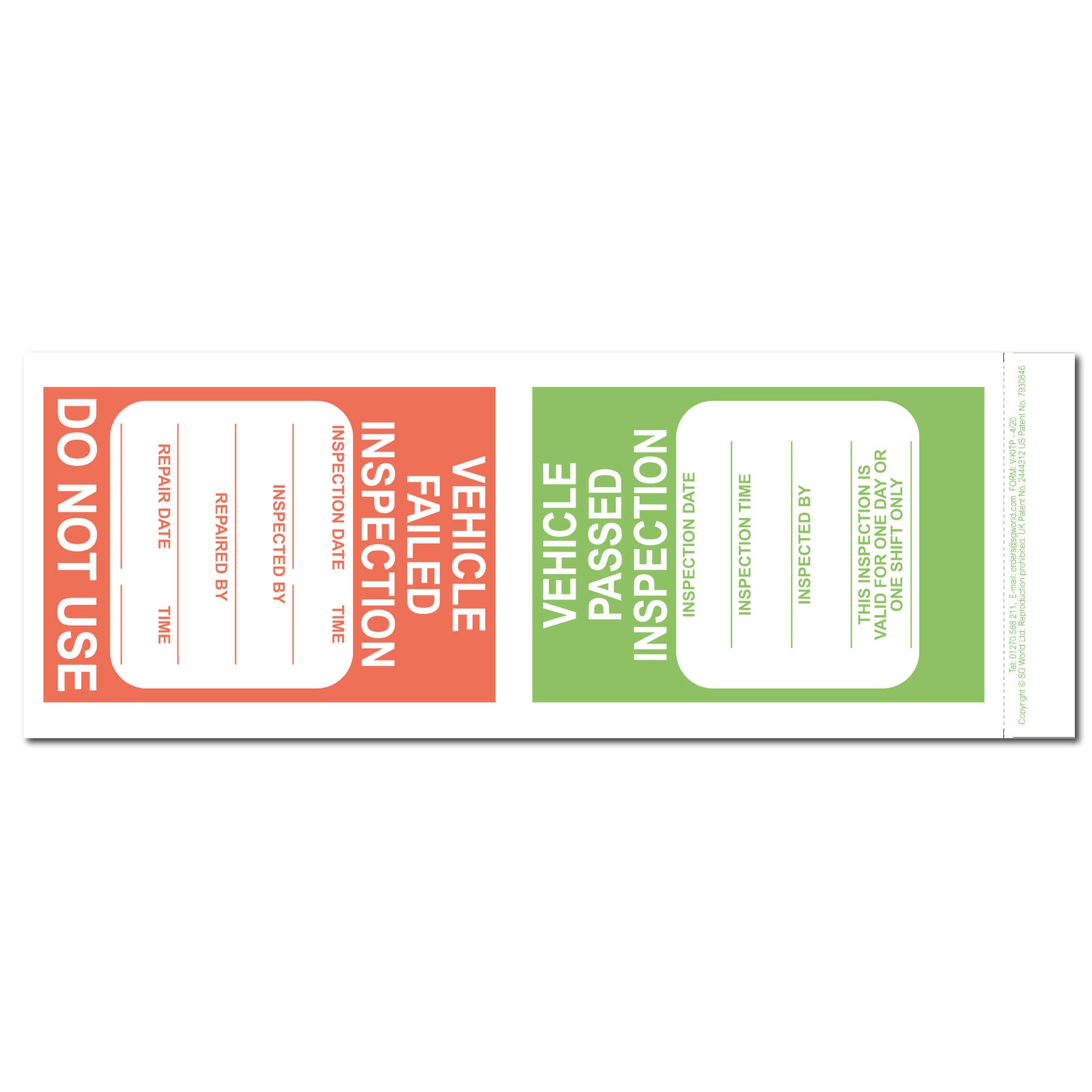 HGV Pre-Use Visual Inspection Checklist (Pad of 30) | SG World