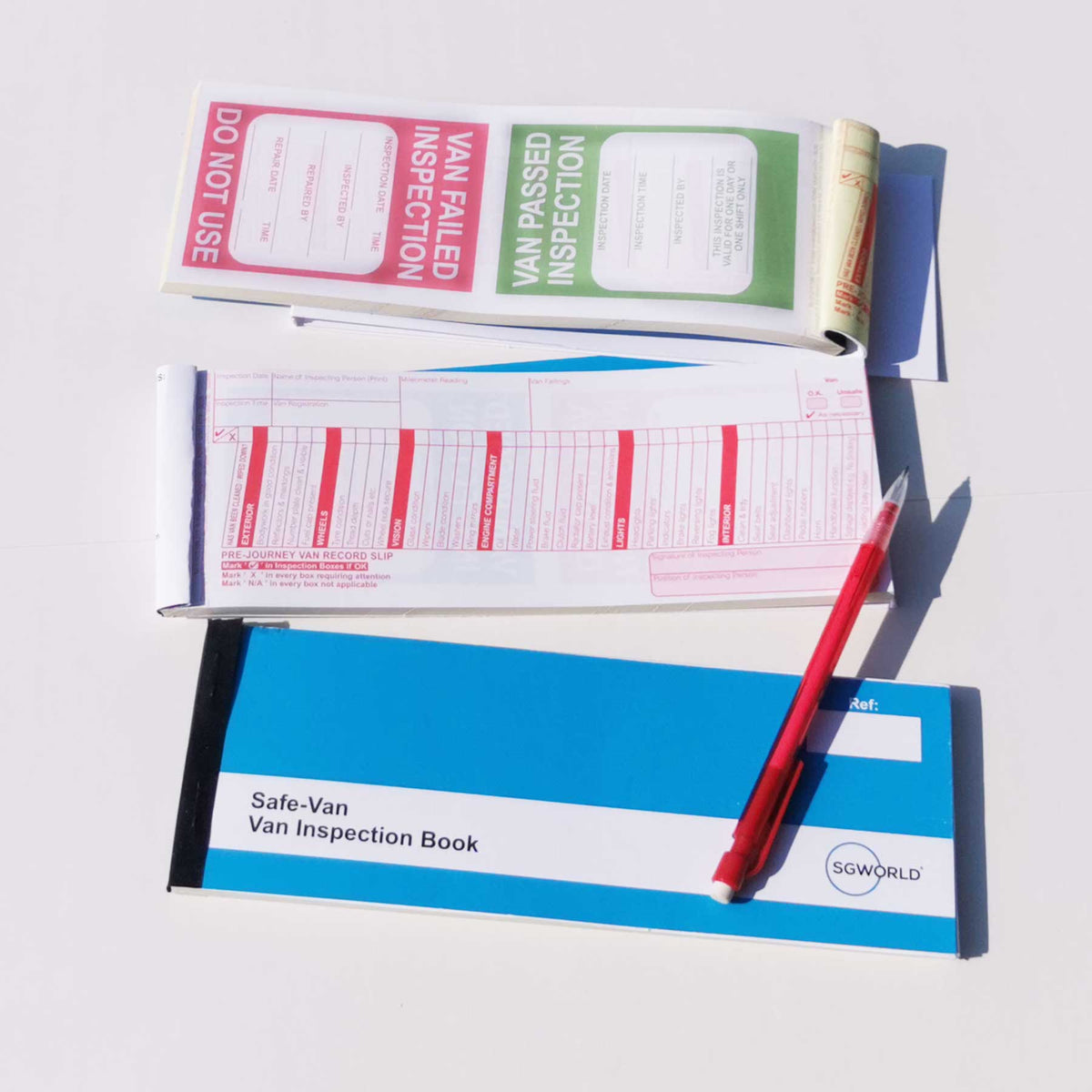 Van Pre-Use (Daily) Inspection Checklist (pad of 30) — SG World