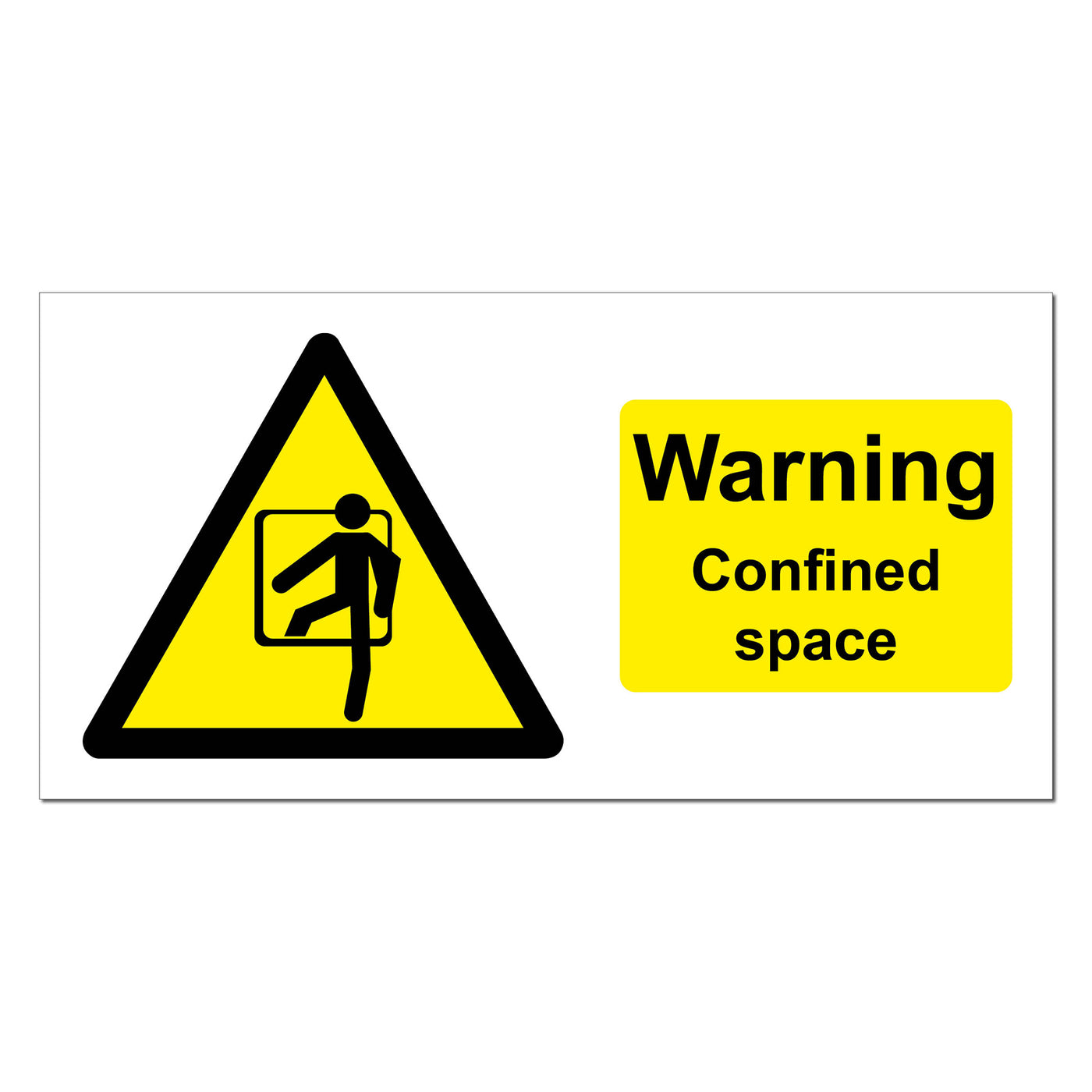 Warning Confined Space Safety Sign | SG World