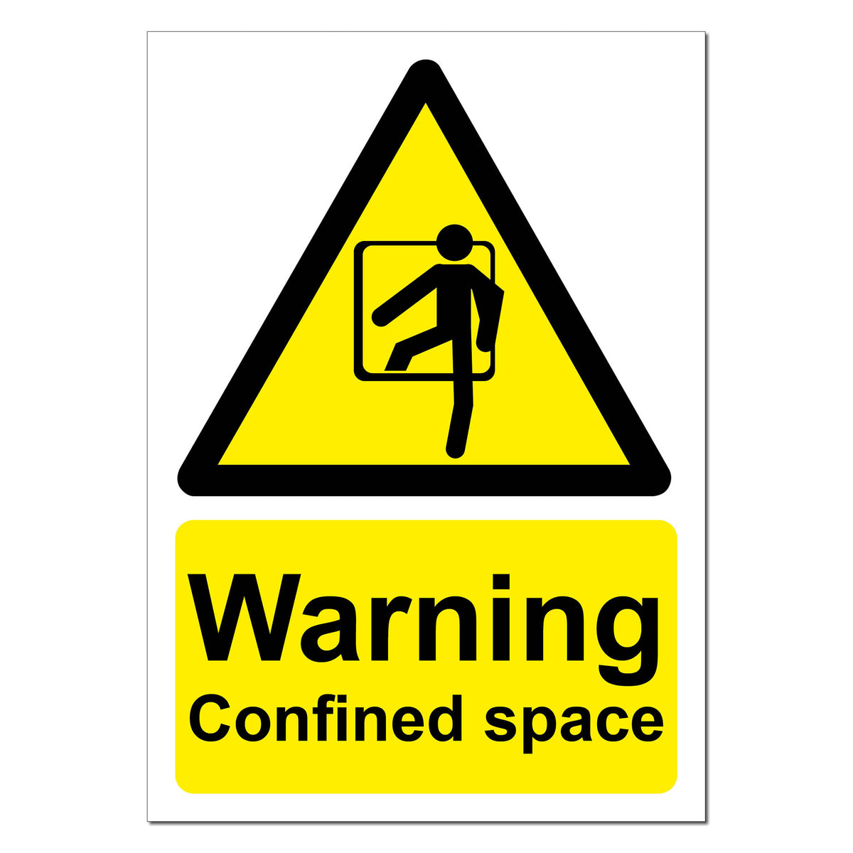 Warning Confined Space Safety Sign — SG World