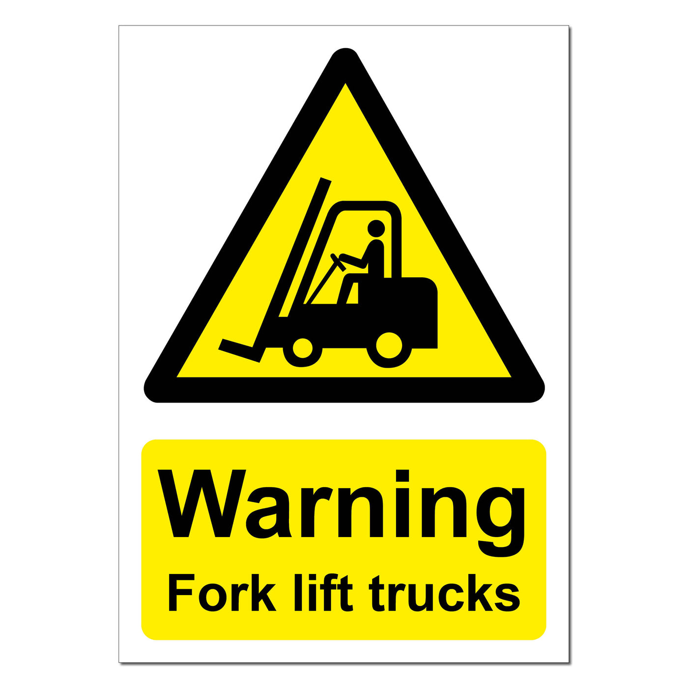 Warning Fork Lift Trucks Safety Sign | SG World
