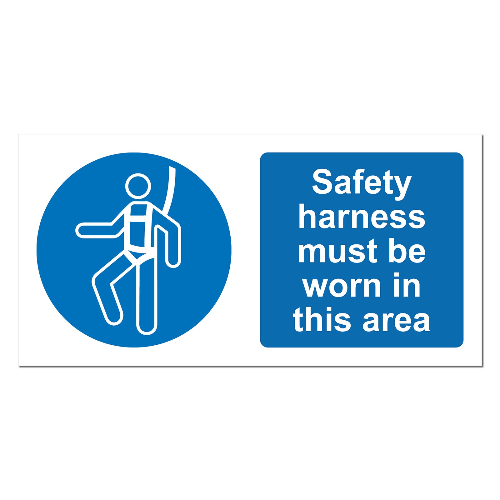 Safety Harness Must Be Worn Safety Sign | 1000mm (W) x 500mm (H ...