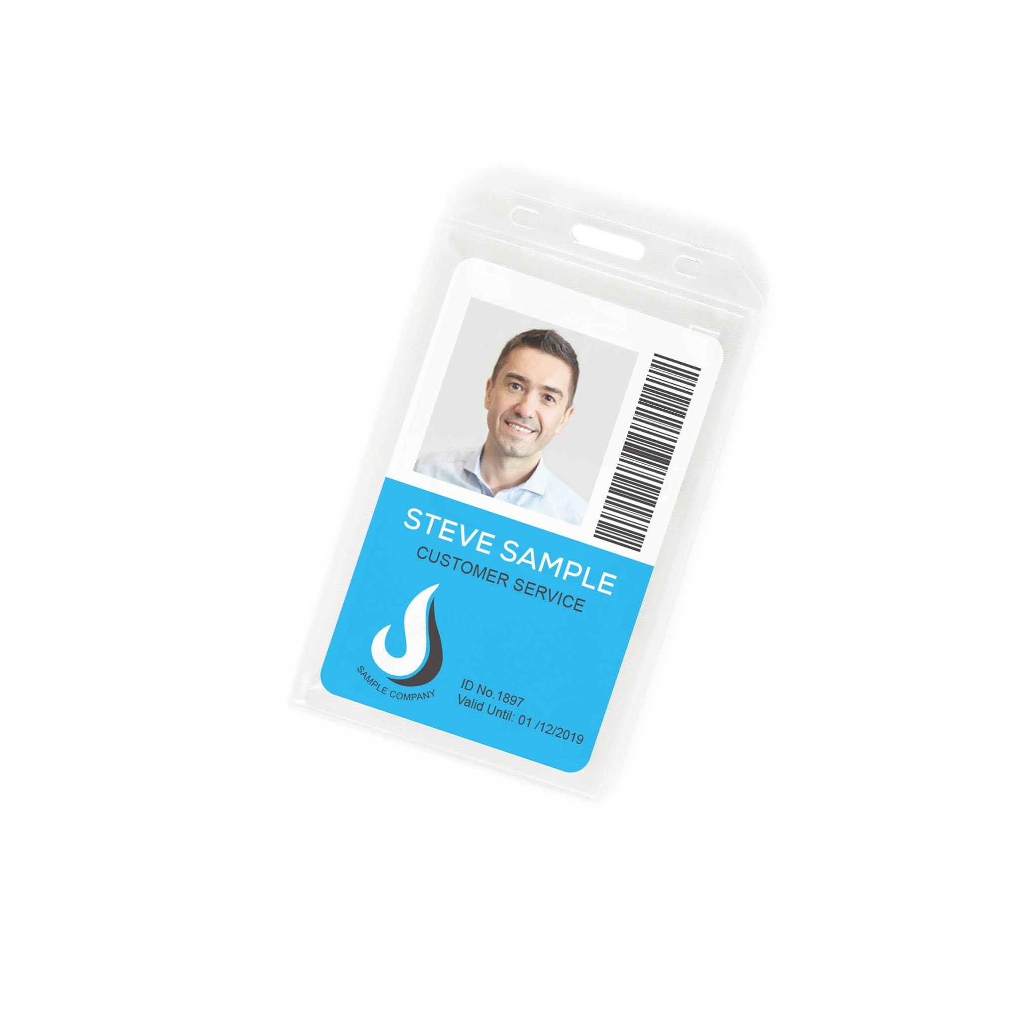 Clear ID Card Holder with Thumbslot (Packs of 10) | Portrait | SG World